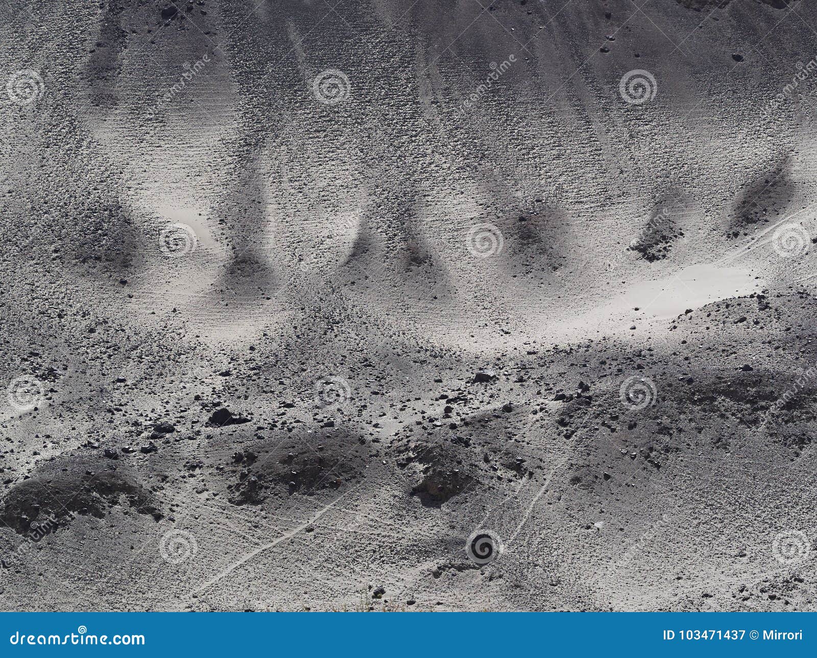 Abstract Background Texture of Stone Gray Mountain Slope with Small ...