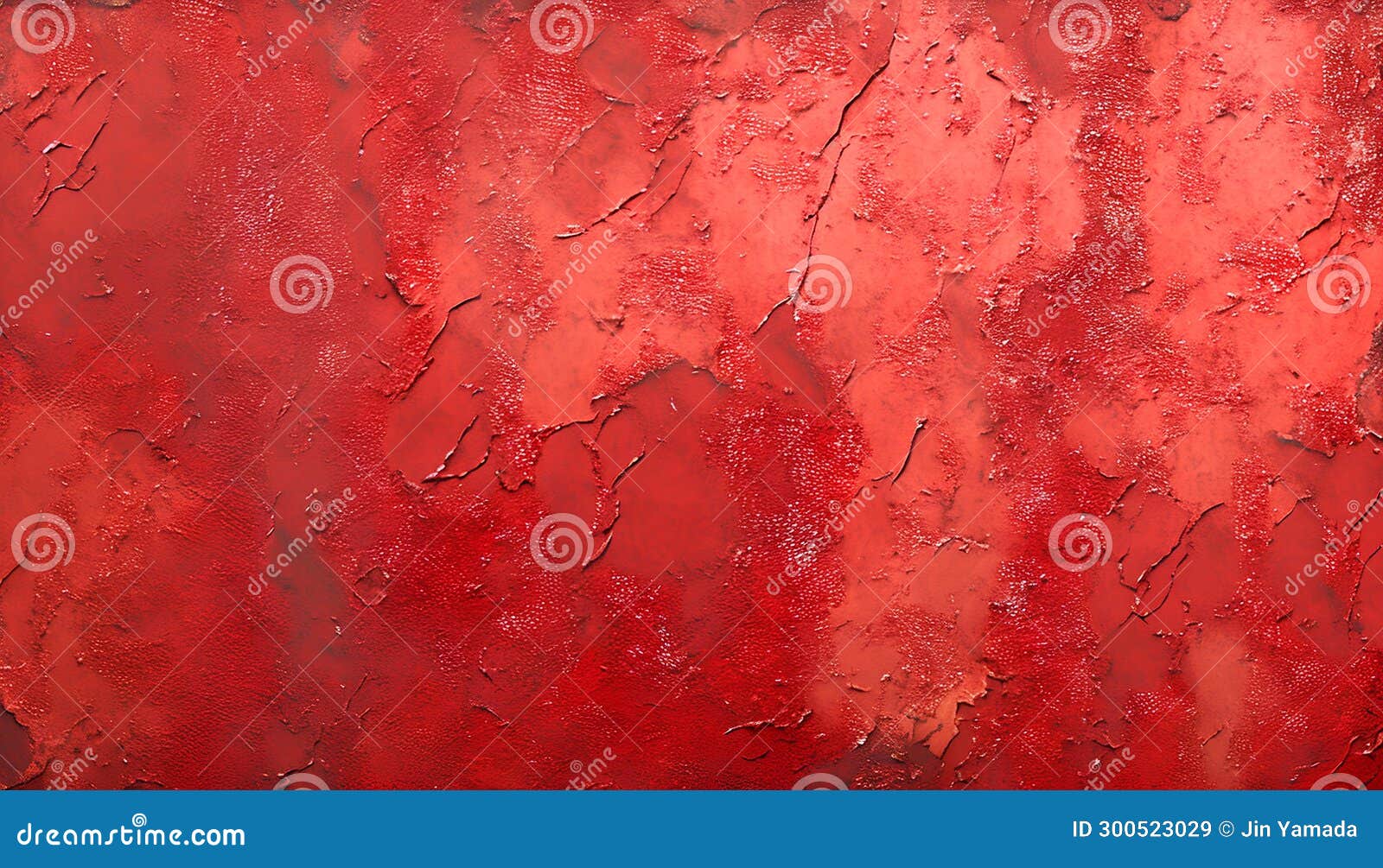 Abstract Background or Texture Wall of Red Paint with Cracks and ...