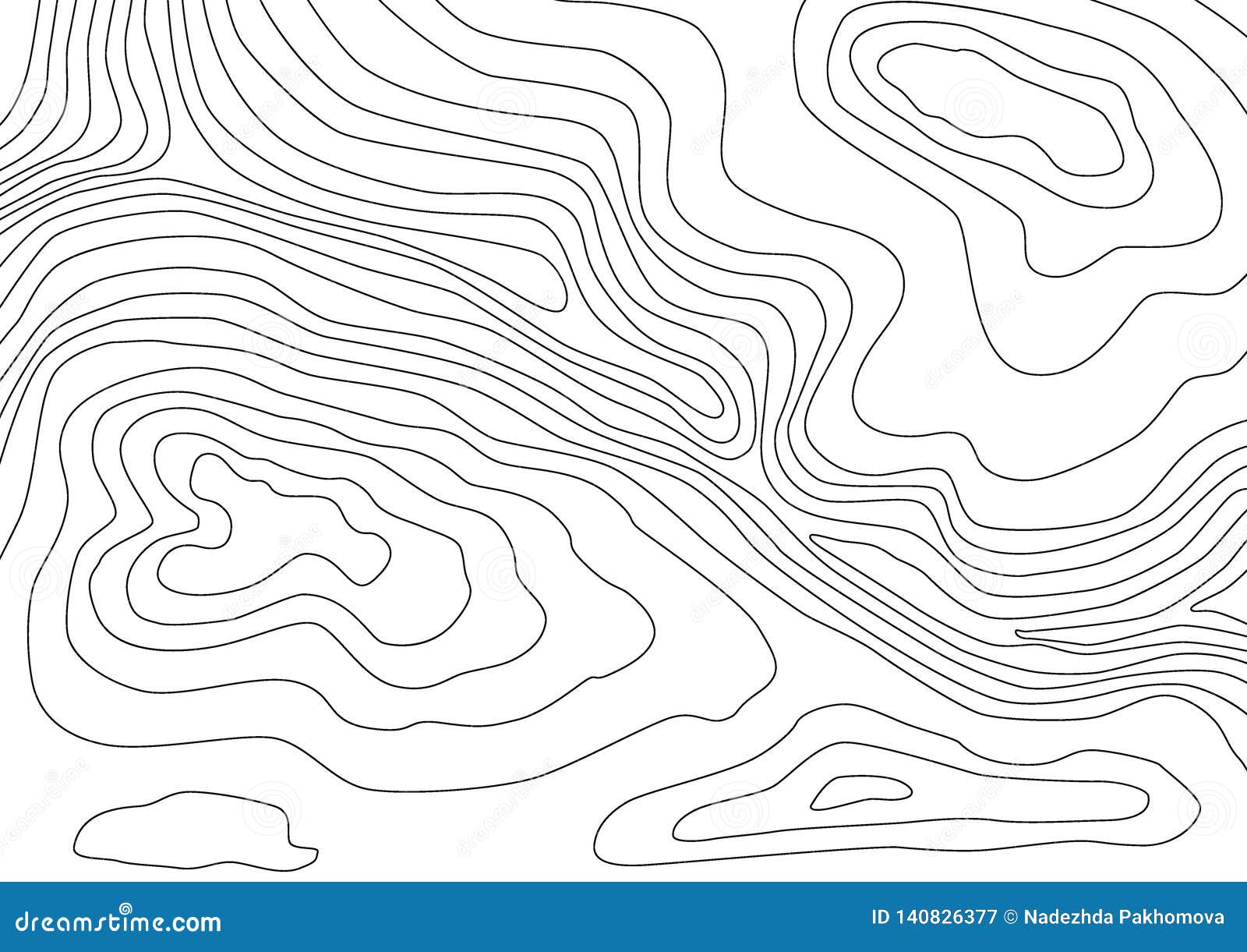 Abstract Background with Thin Topographic Lines, Geographic Screen ...