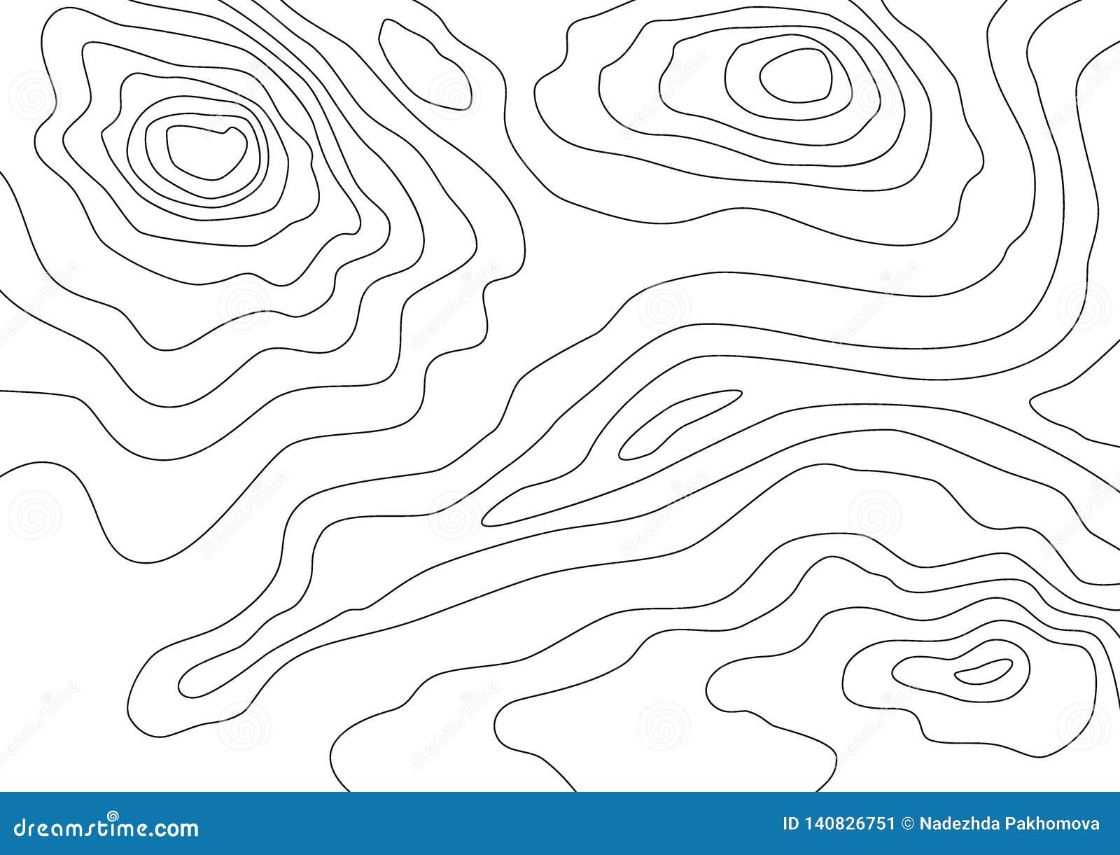 Abstract Background with Thin Topographic Lines, Geographic Screen ...
