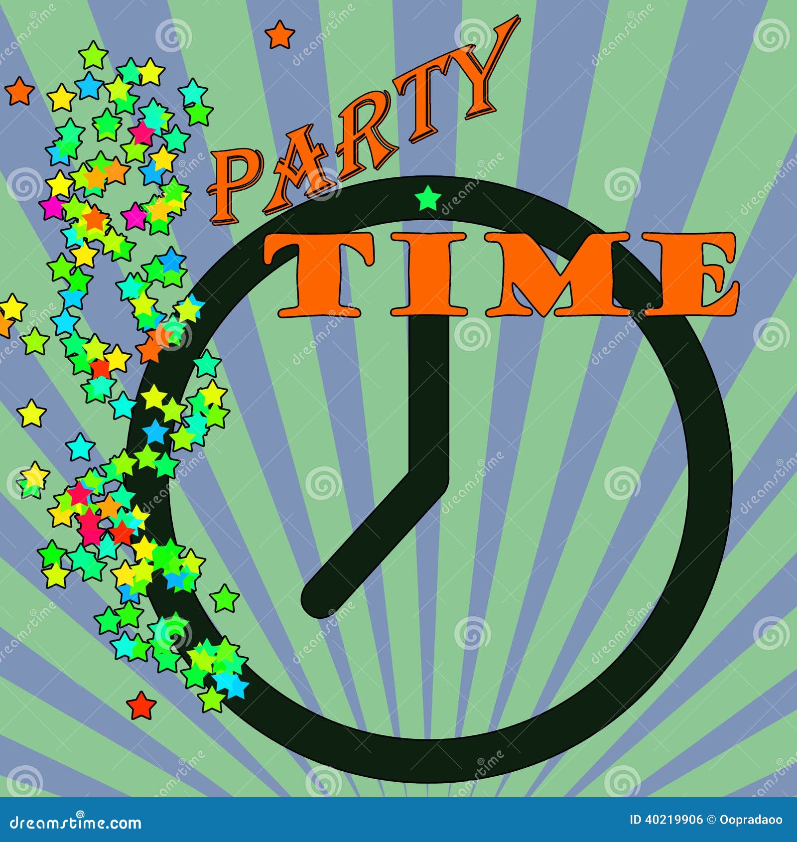 Abstract Background Time Written Inside, Vector Illustration Stock ...