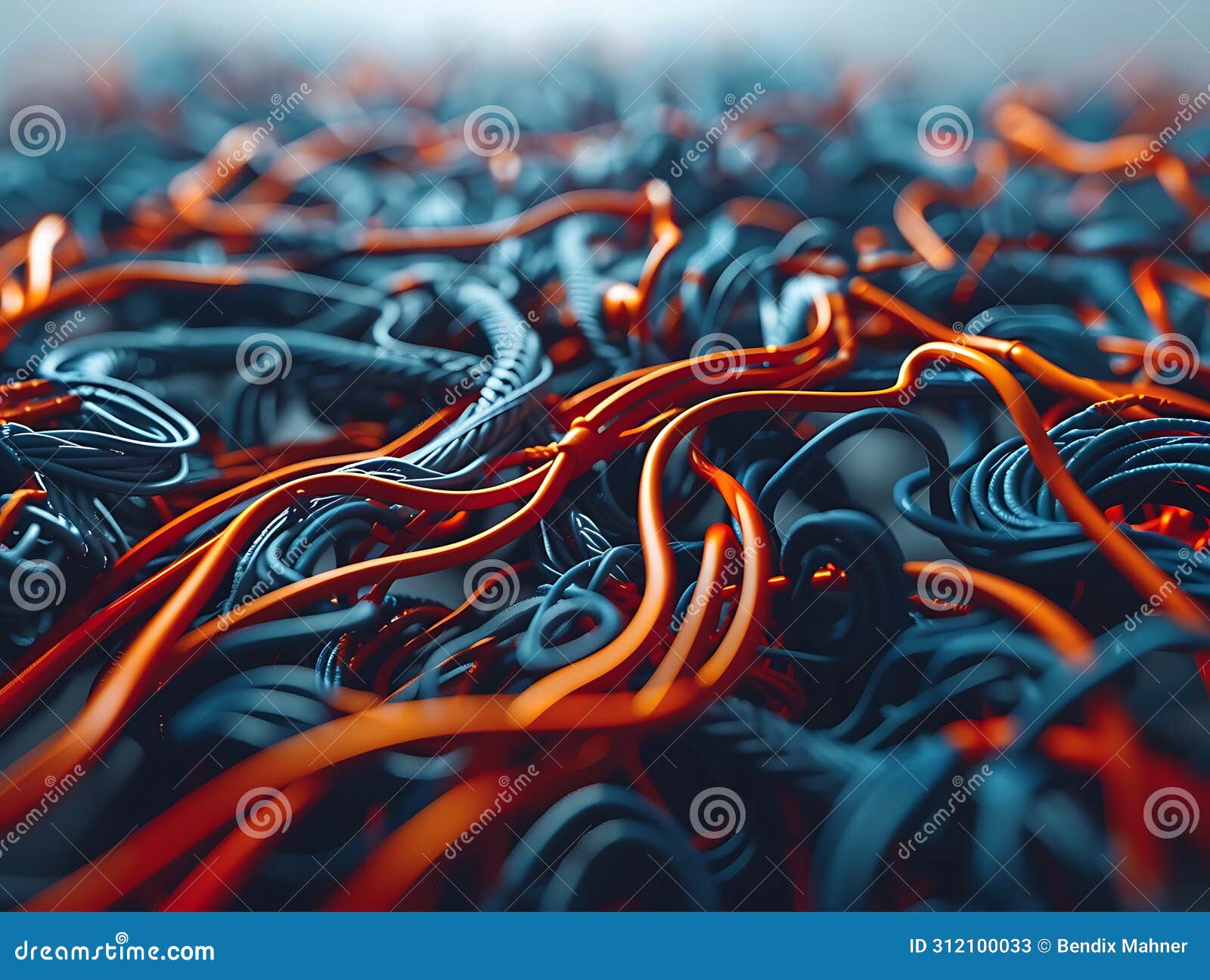 Tangled Cables Abstract Background | Chaotic Network Connection Texture ...