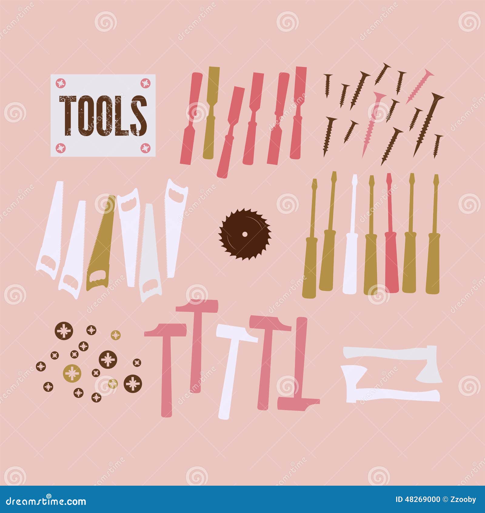Abstract Background with Tools Stock Vector - Illustration of ...