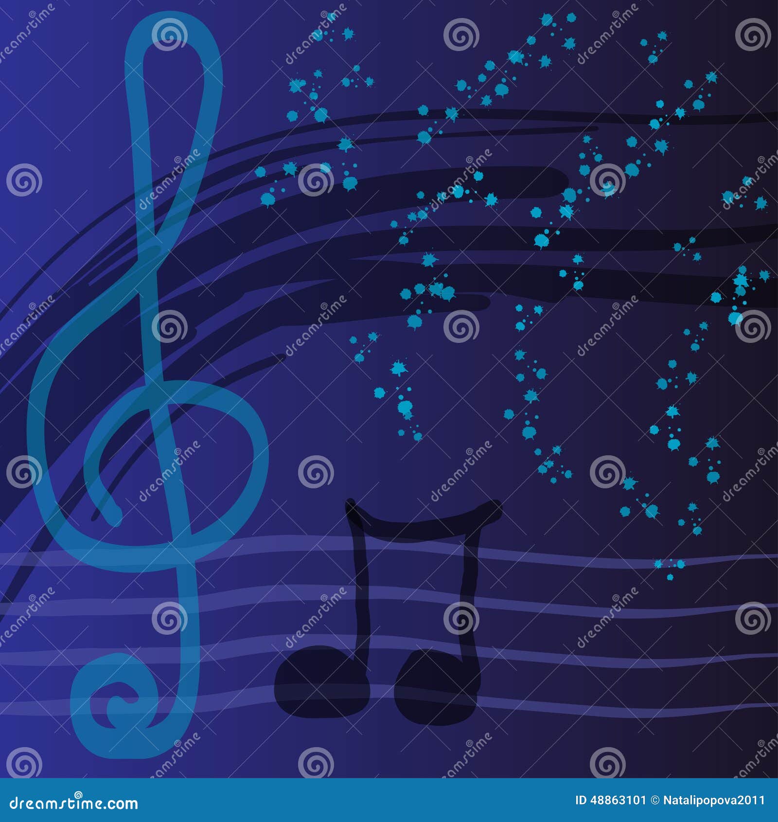 Abstract Background on the Topic of Music Stock Vector - Illustration ...