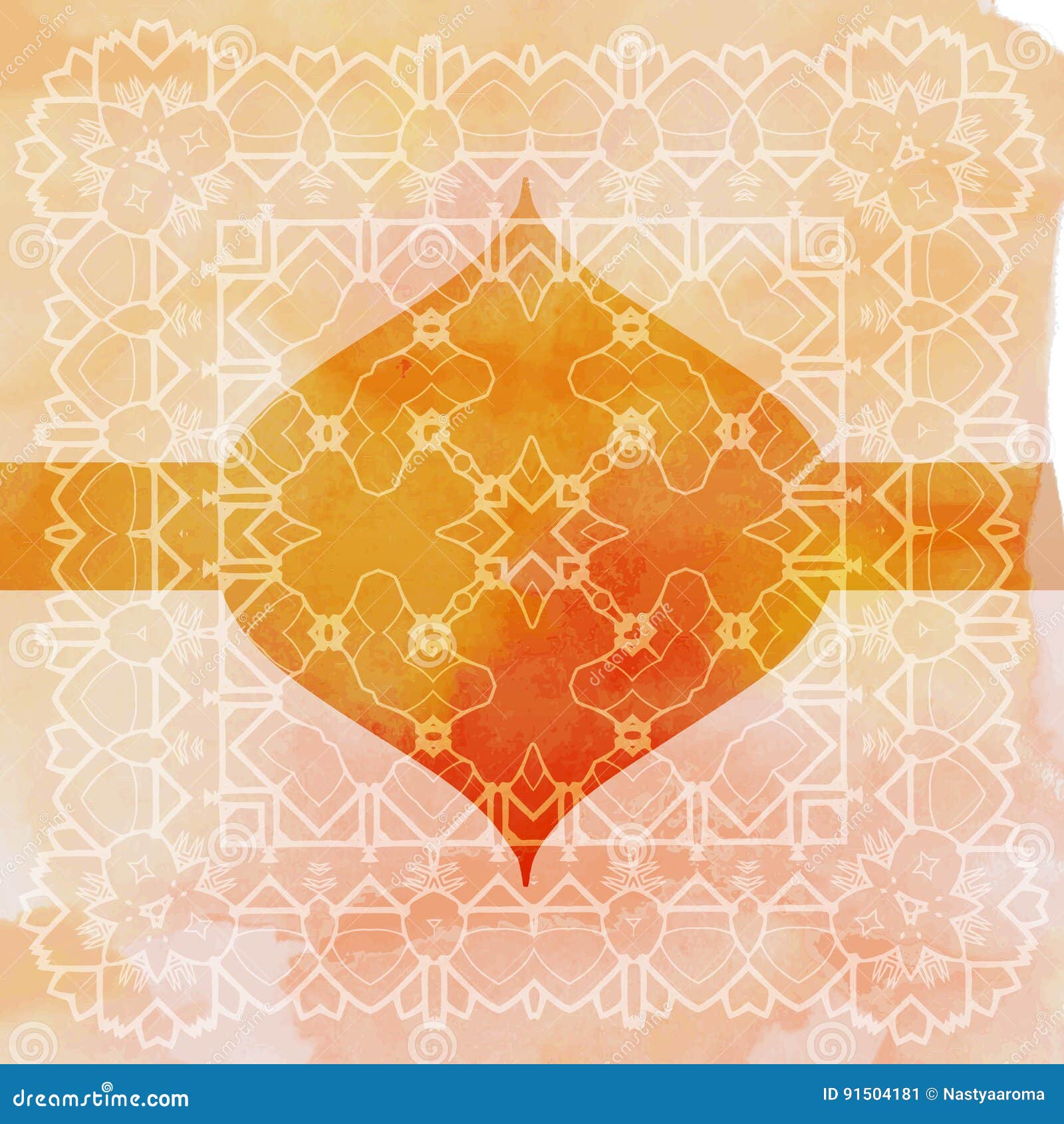 Abstract Background with Traditional Ornament. Stock Illustration ...