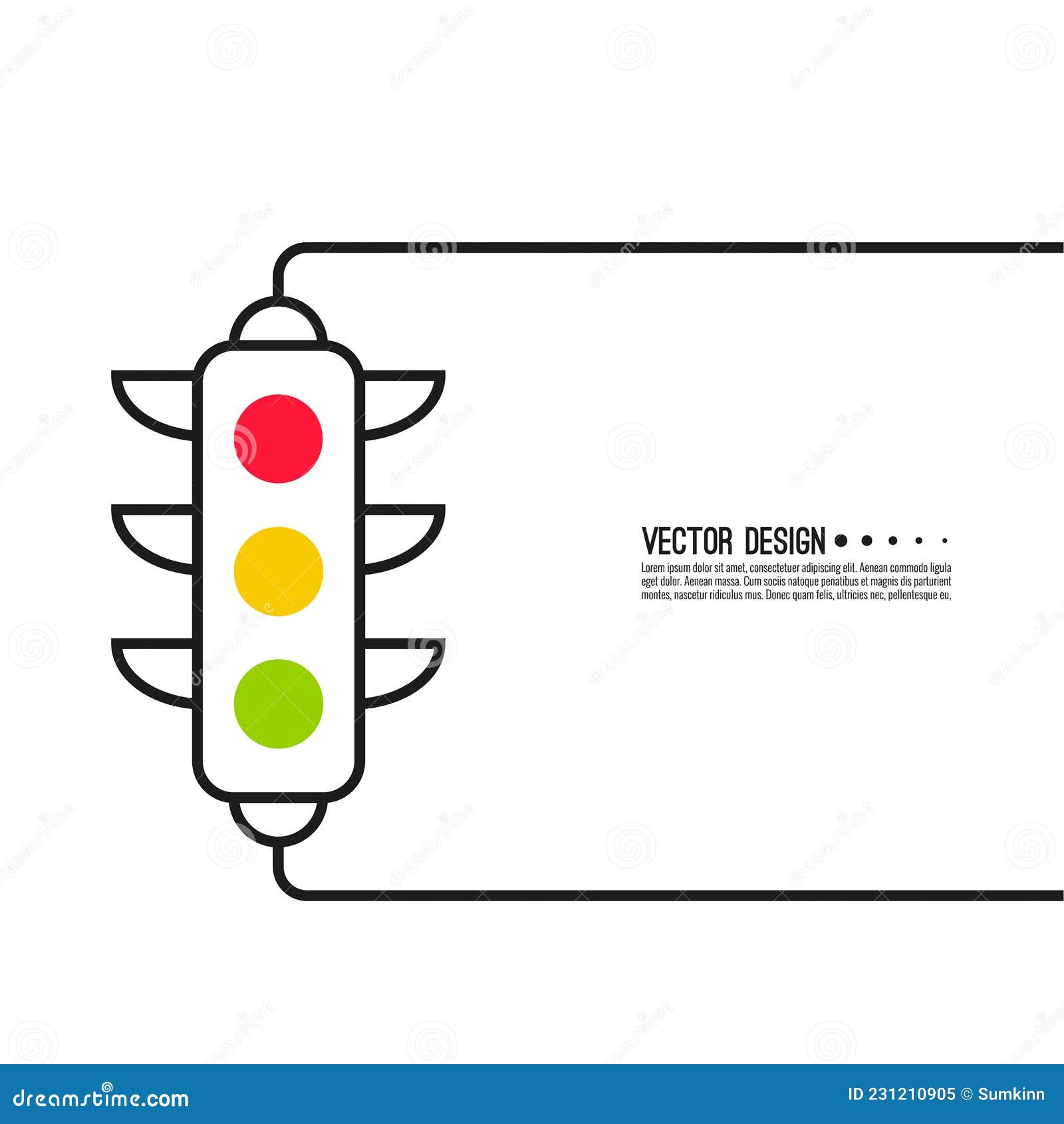 Abstract Background with Traffic Light. Stock Vector - Illustration of ...