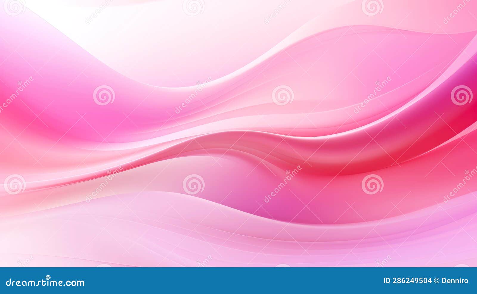Abstract Background with Translucent Pink Colored Waves on White and ...