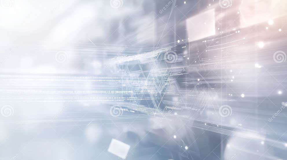 Abstract Background Transparent Data Streams and Geometric Shapes Stock ...