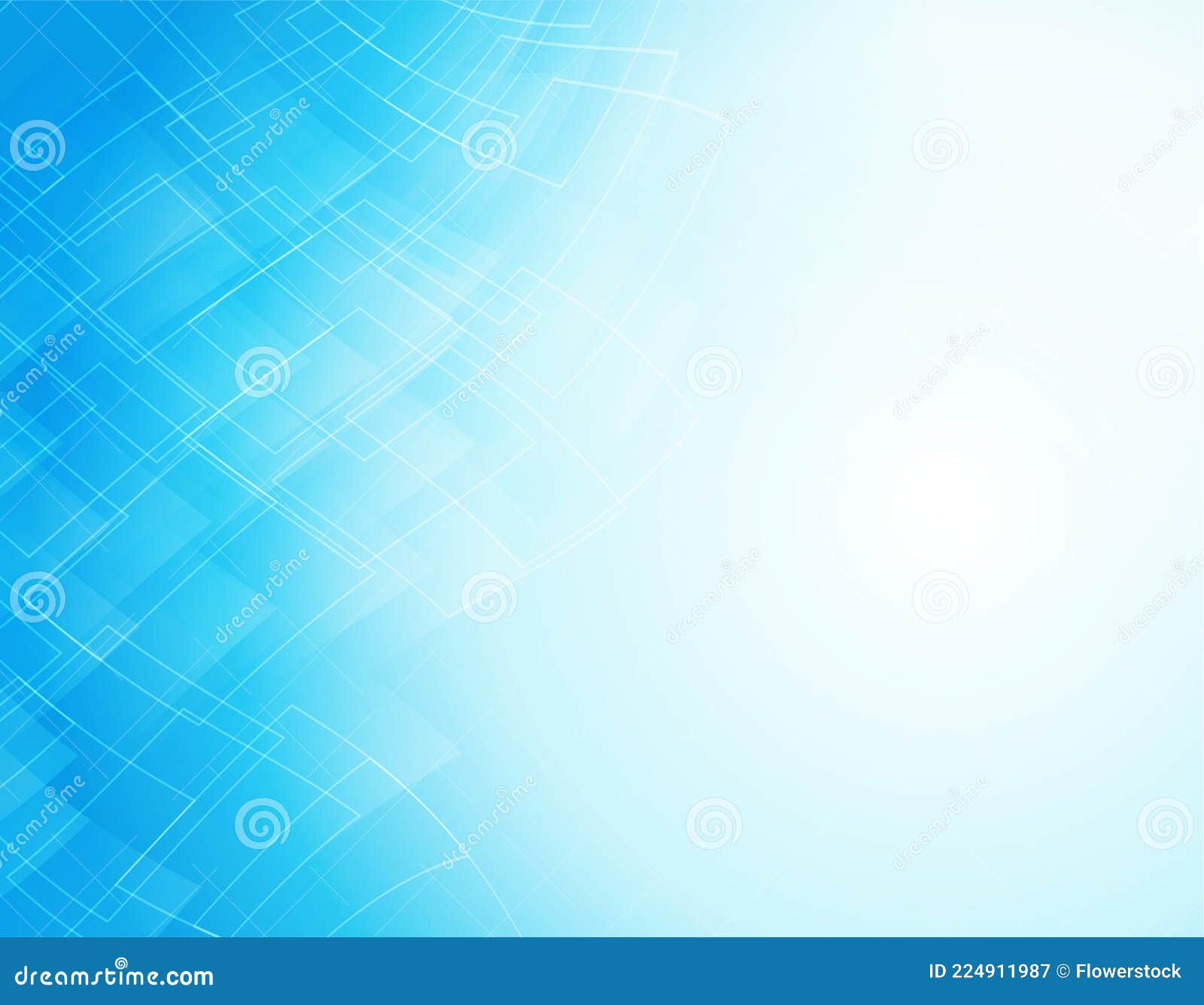 Abstract Background Transparent Flying Lines and Light Shapes and Blue ...