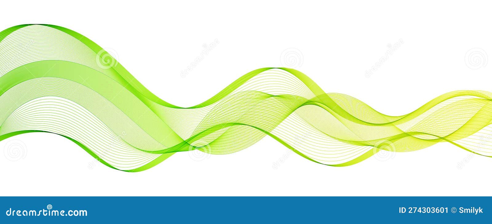 Abstract Background with Transparent Gradient Green and Yellow Wave ...