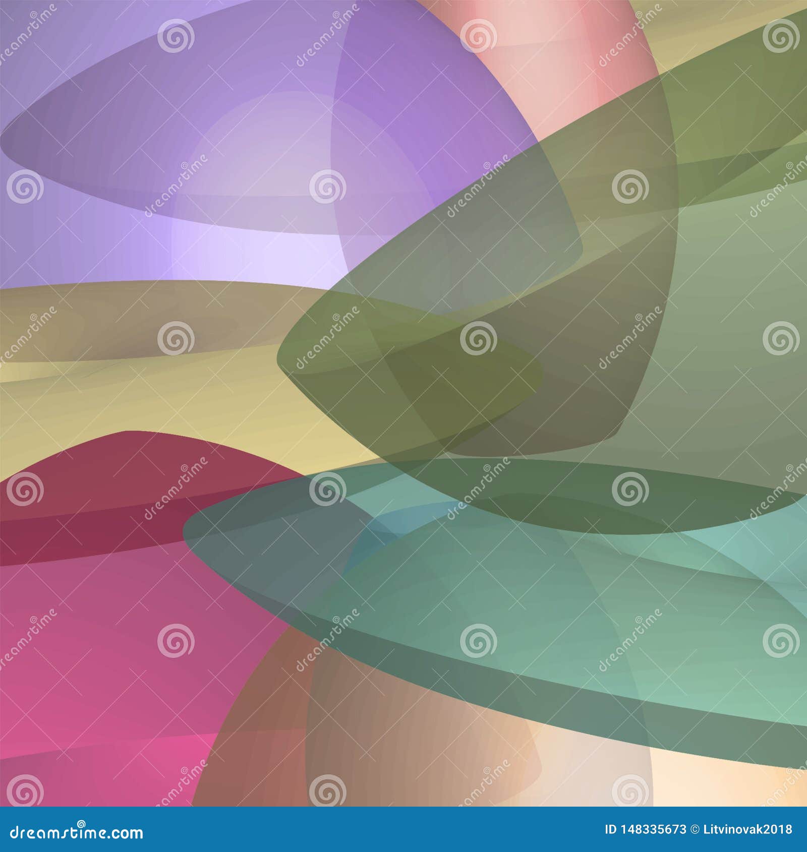 Abstract Background with Transparent Shapes Overlapping Each Other ...