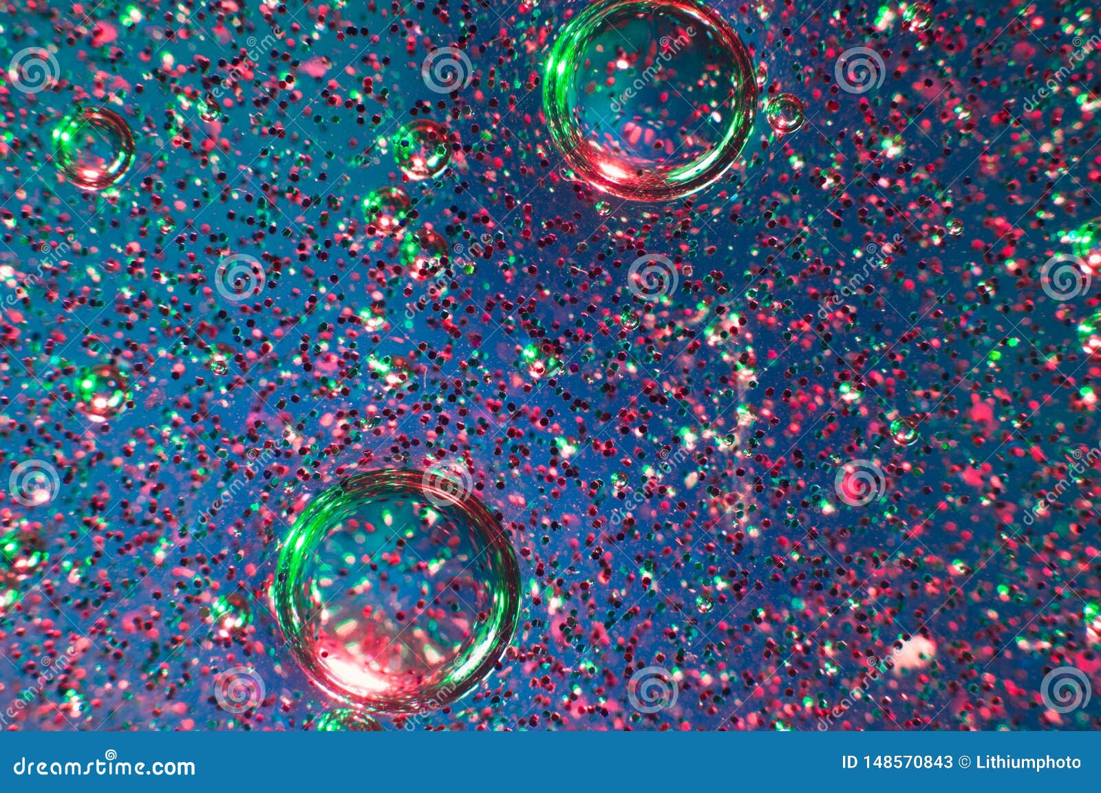 Abstract Background Transparent Slime with Bubbles and Glittering ...