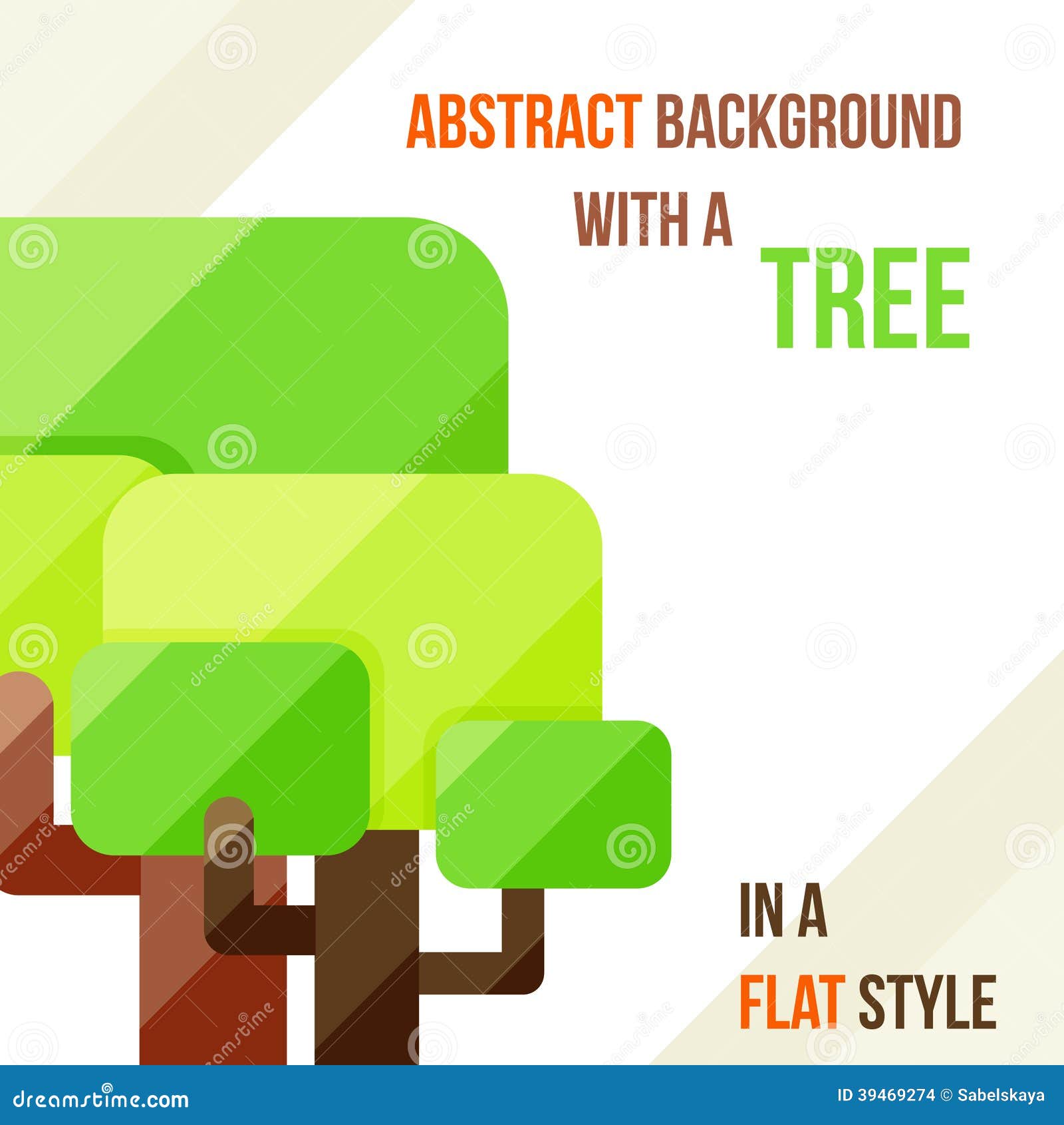 Abstract Background with a Tree Stock Vector - Illustration of concept ...