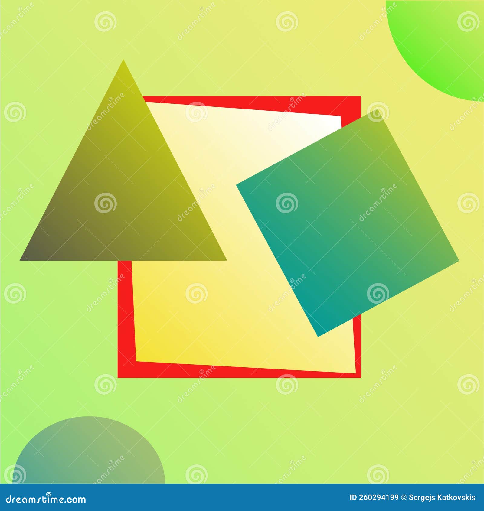Abstract Background with Triangle, Circle, Square, Stock Illustration ...