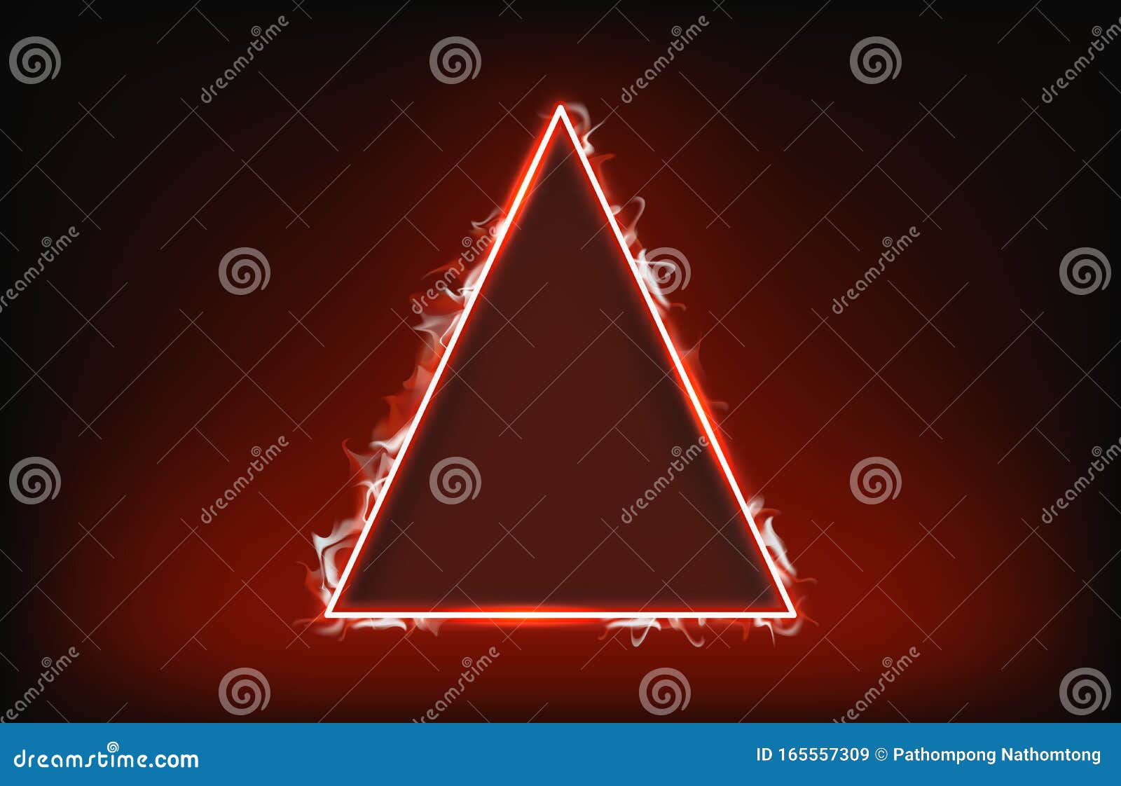 Triangle Fire Flames Frame On Background Royalty-Free Stock Image ...