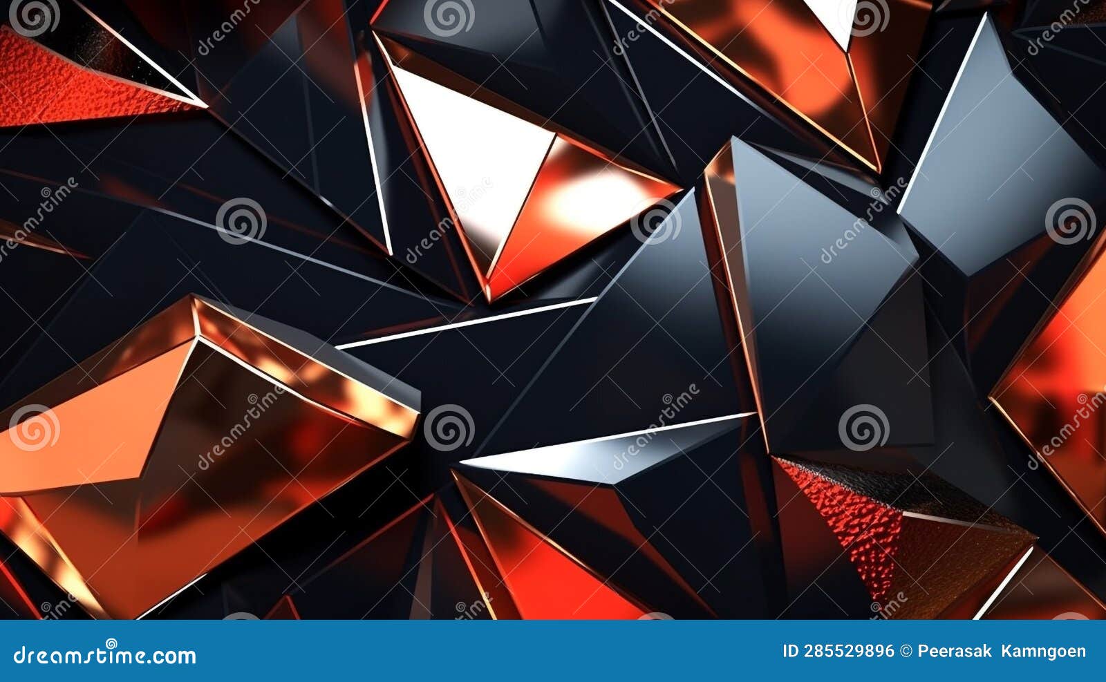 Abstract Background with Triangles, Polygon, AI Generated Stock ...