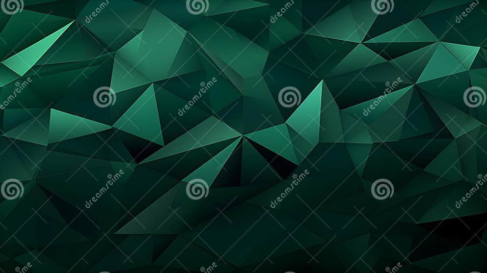 Abstract Background of Triangular Patterns in Dark Green Colors. Low Poly Wallpaper Stock ...