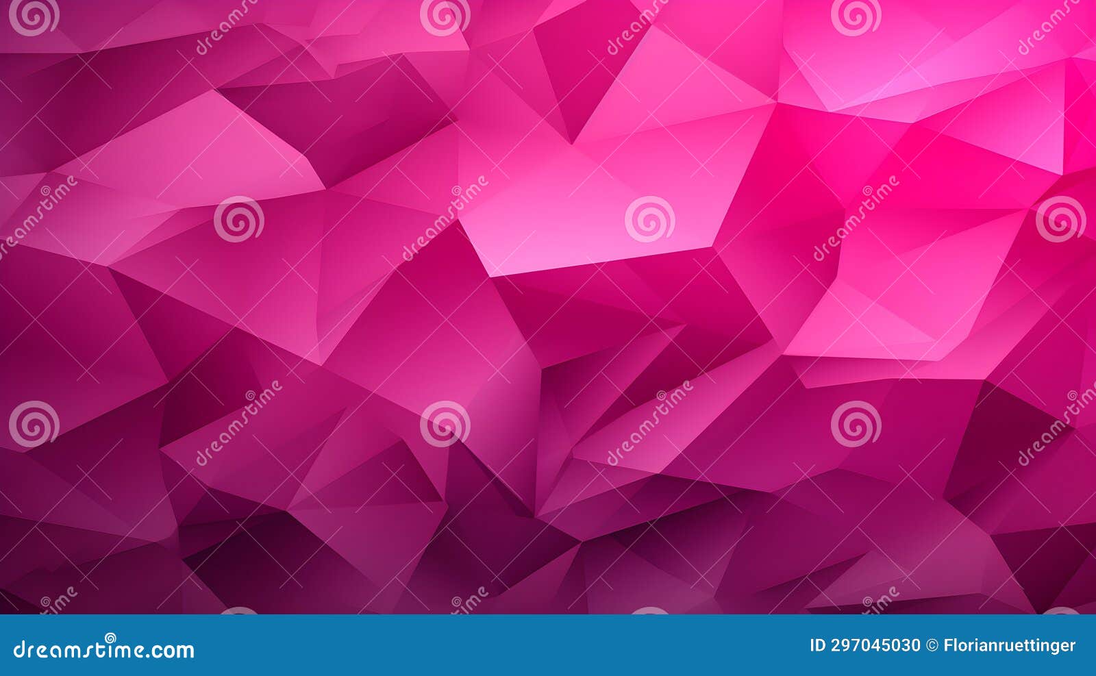 Abstract Background of Triangular Patterns in Fuchsia Colors. Low Poly ...