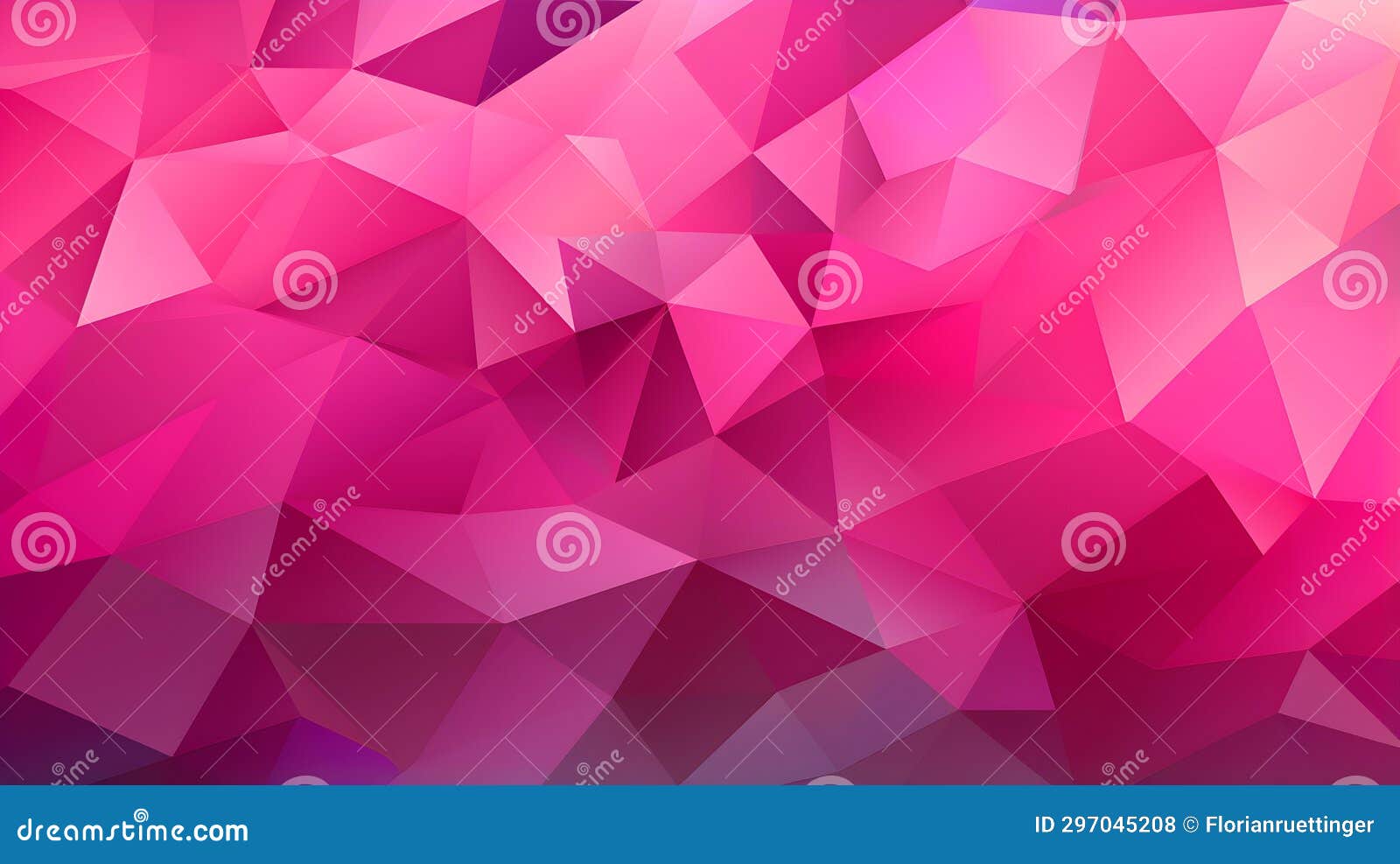 Abstract Background of Triangular Patterns in Magenta Colors. Low Poly ...