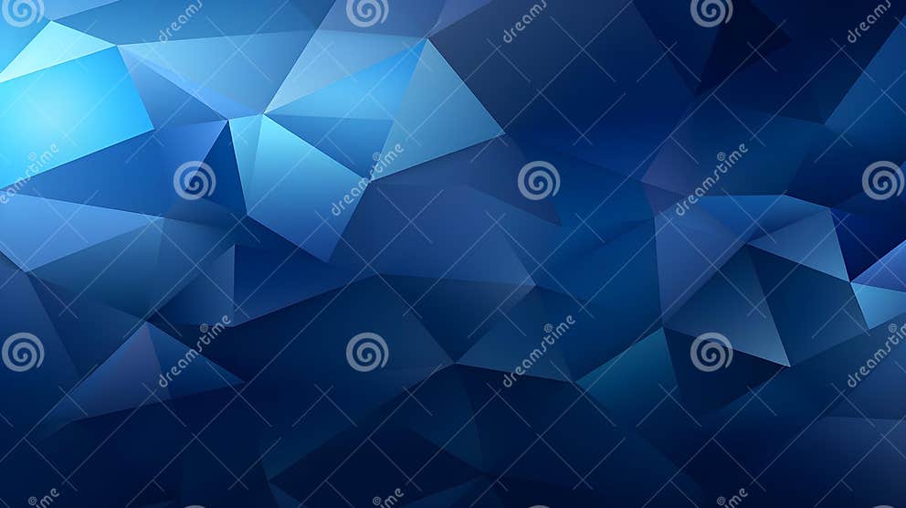 Abstract Background of Triangular Patterns in Navy Blue Colors. Low ...