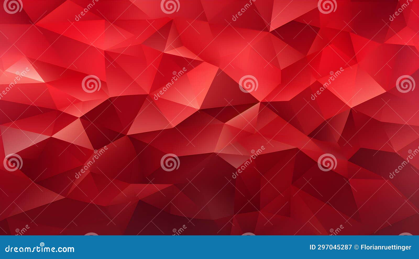Abstract Background of Triangular Patterns in Ruby Colors. Low Poly ...