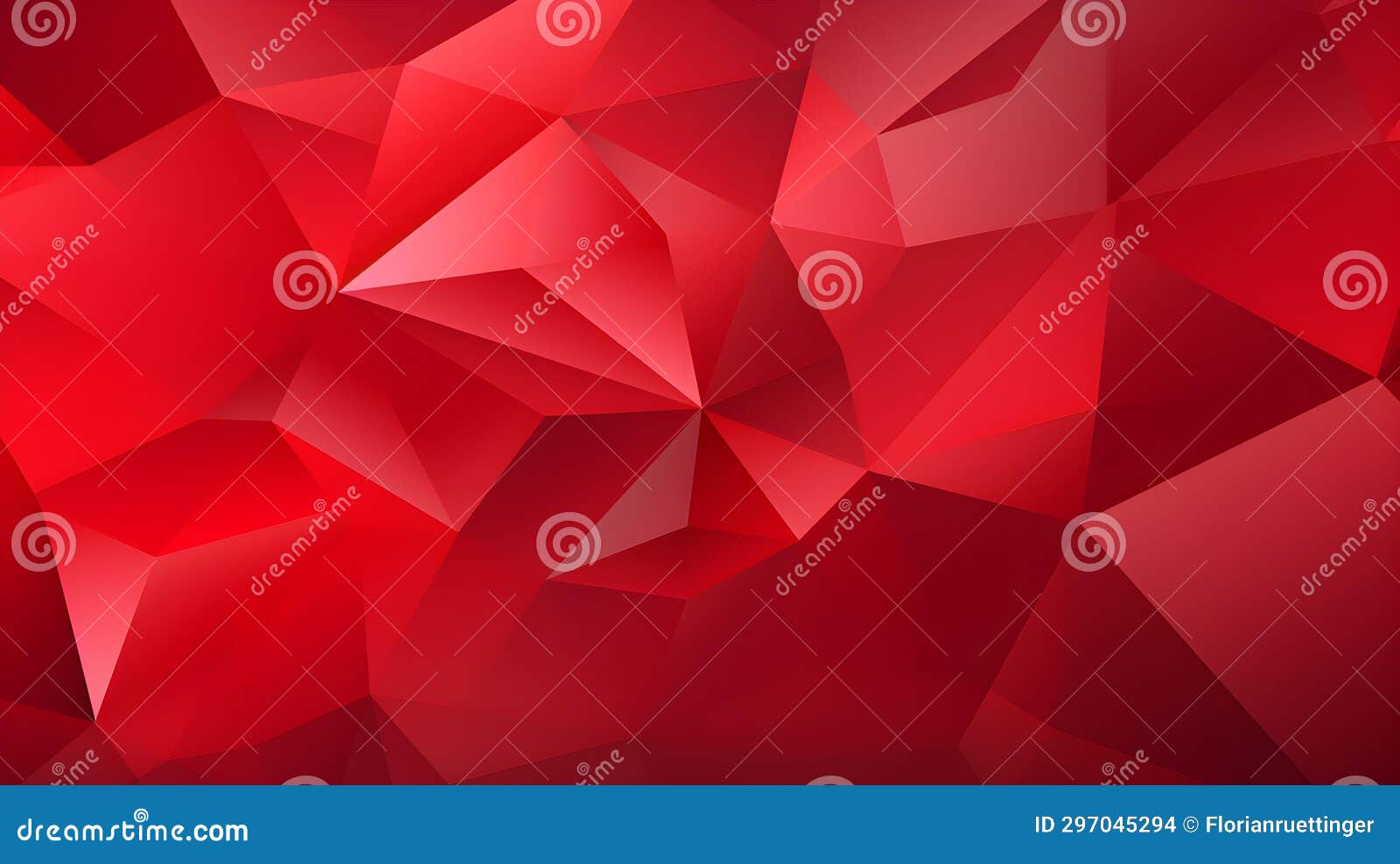 Abstract Background of Triangular Patterns in Ruby Colors. Low Poly ...