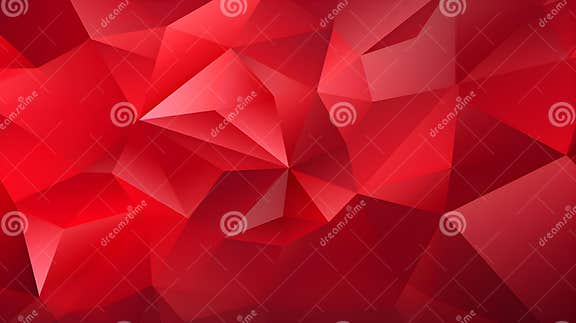 Abstract Background of Triangular Patterns in Ruby Colors. Low Poly ...