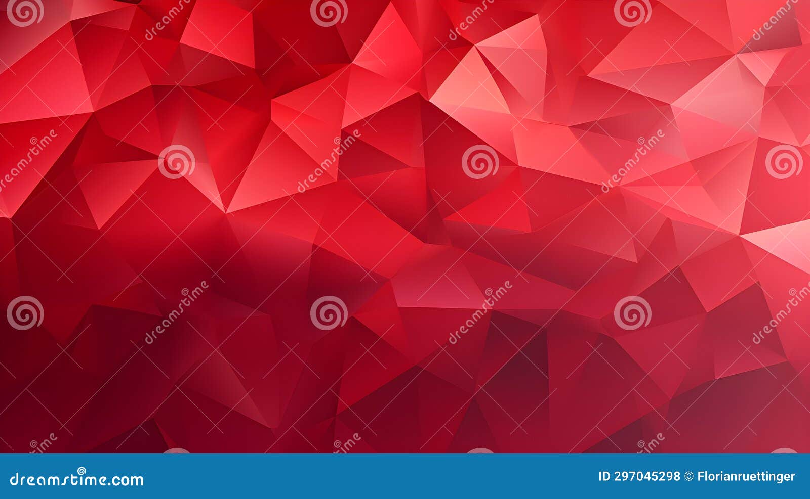 Abstract Background of Triangular Patterns in Ruby Colors. Low Poly ...