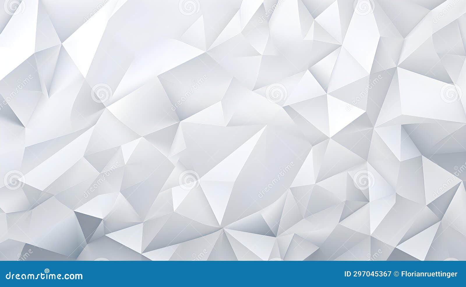 Abstract Background of Triangular Patterns in White Colors. Low Poly ...