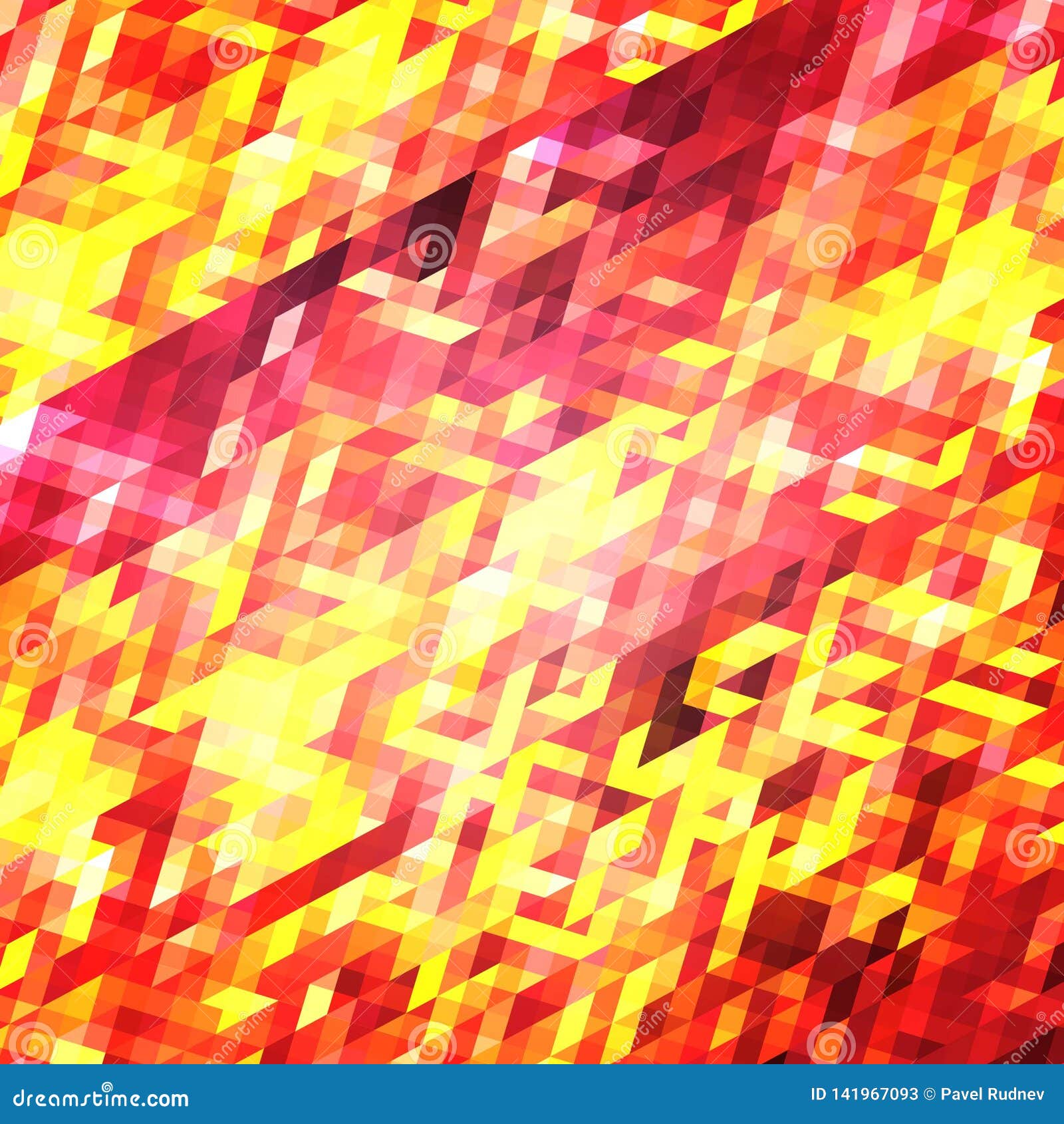 Abstract Background Tryangle Pattern Red and Yellow Color Stock Vector ...