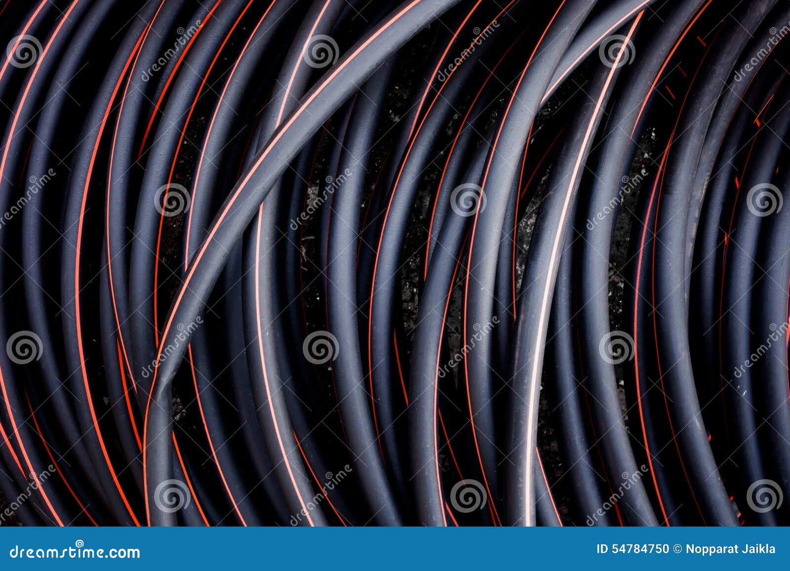 Abstract Background of Twisted Cable Red and Black Color Lines Stock ...
