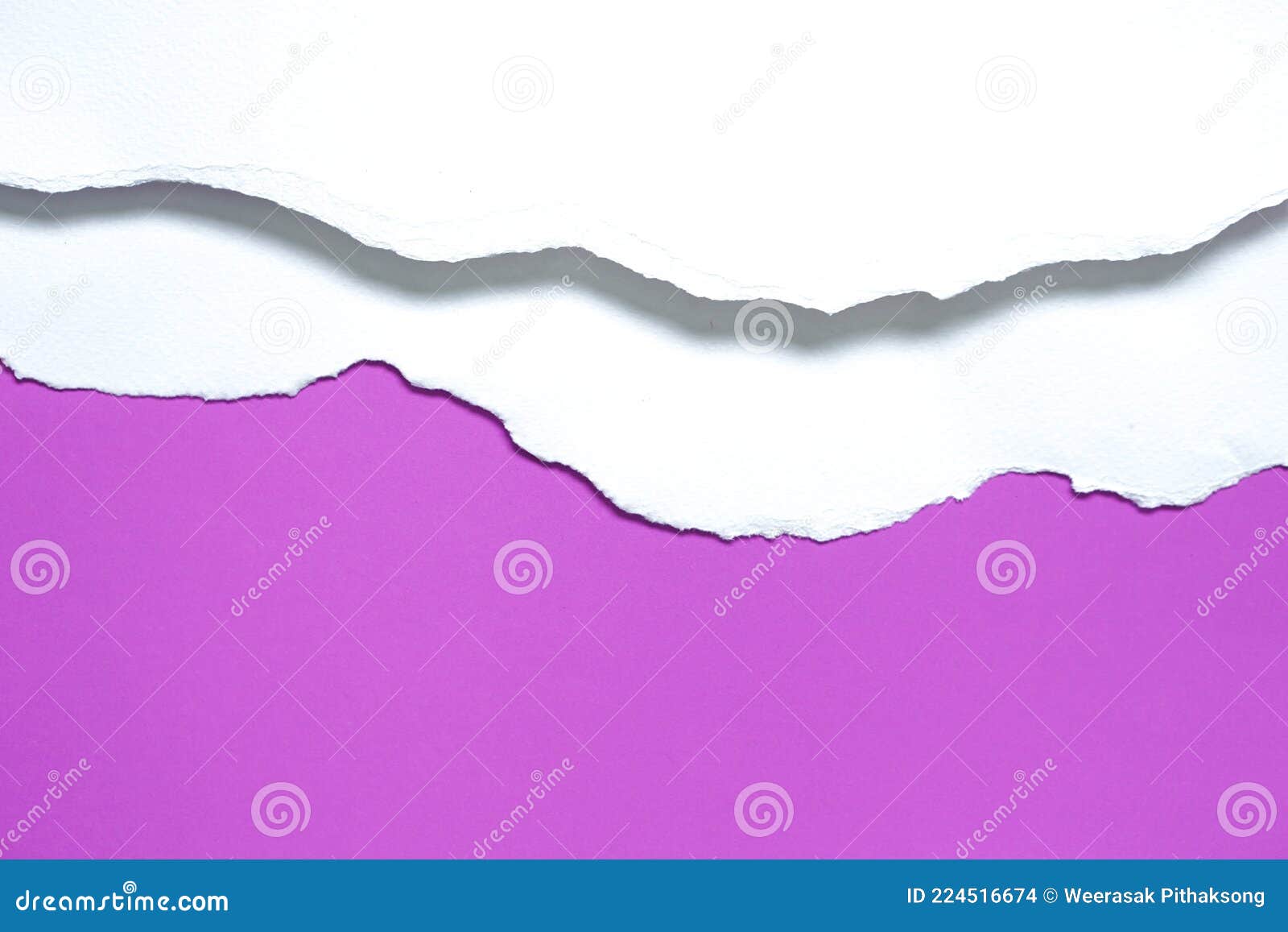 Abstract Background with Two Layers of Ripped White Paper on Blank ...