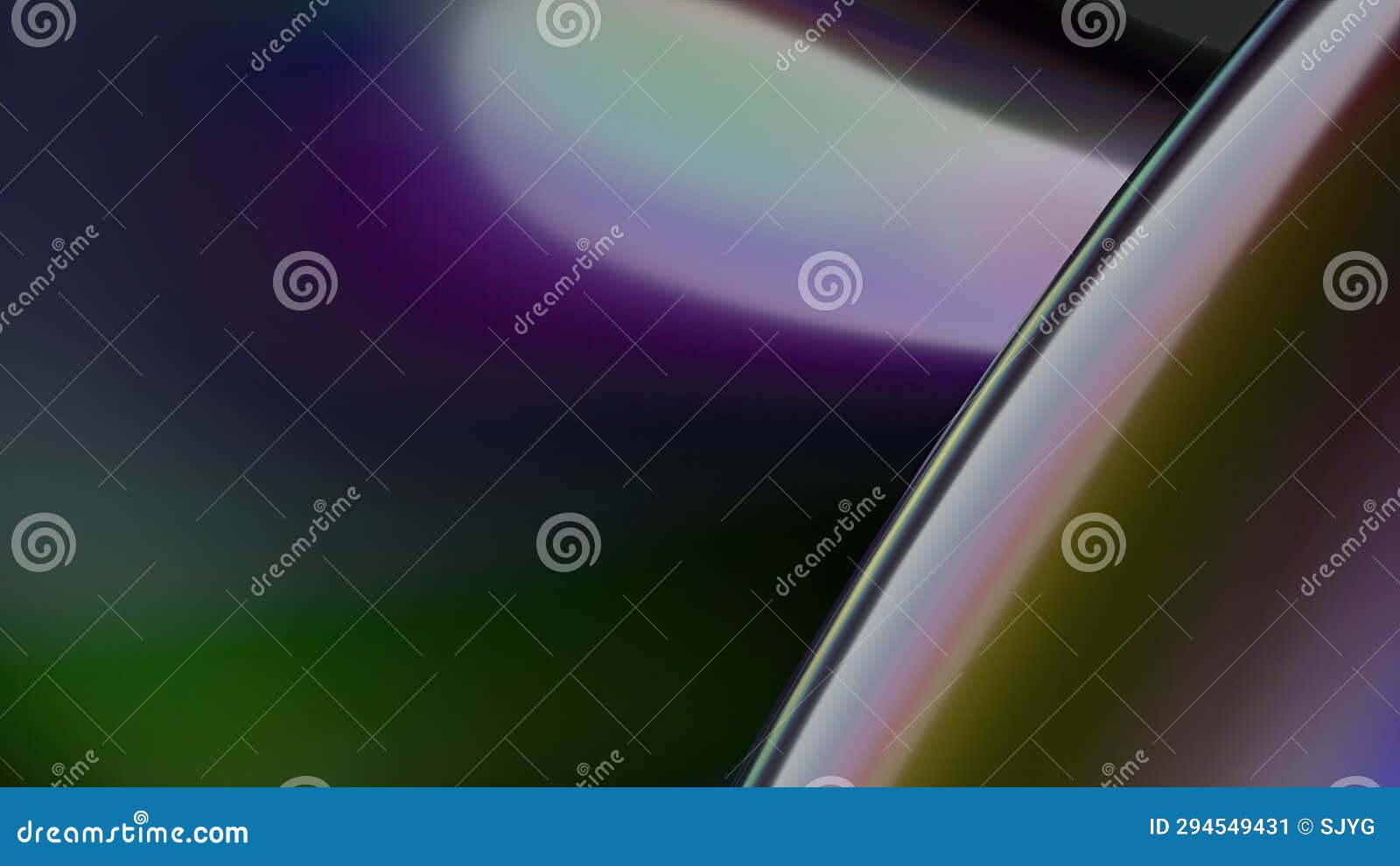 Abstract Background of Two Overlapping Rainbow Reflections of Metal ...