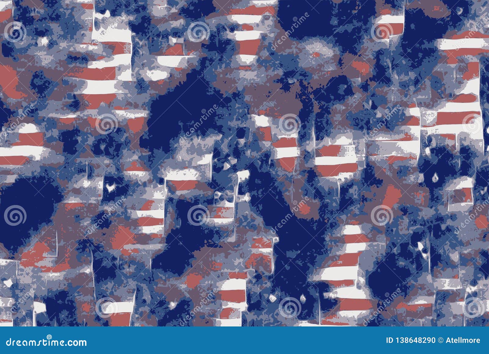 Abstract Background with the Usa Flag Colors and Patterns Stock ...