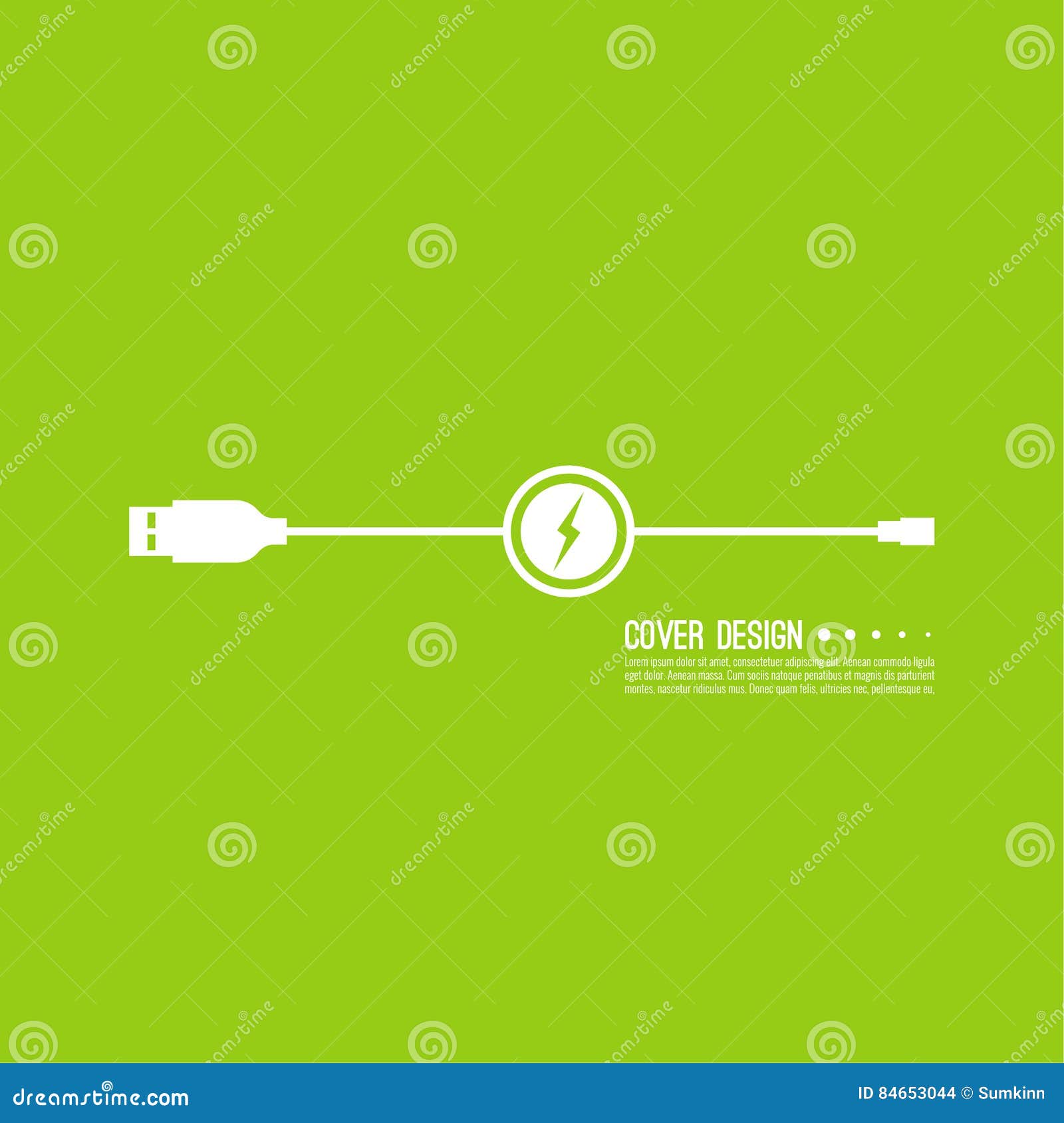Abstract Background with Usb Stock Vector - Illustration of port, line ...