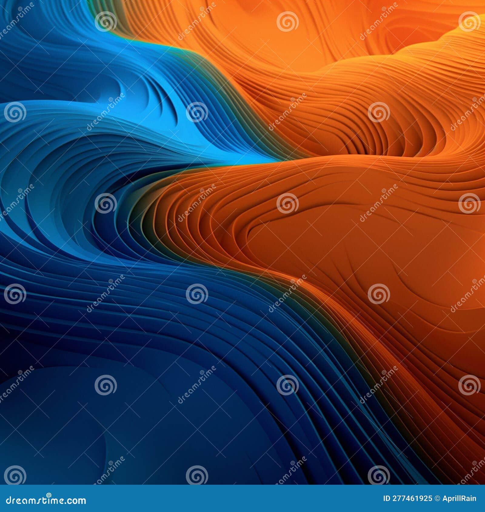 Abstract Background with Various Design Elements . Orange-blue Colors ...