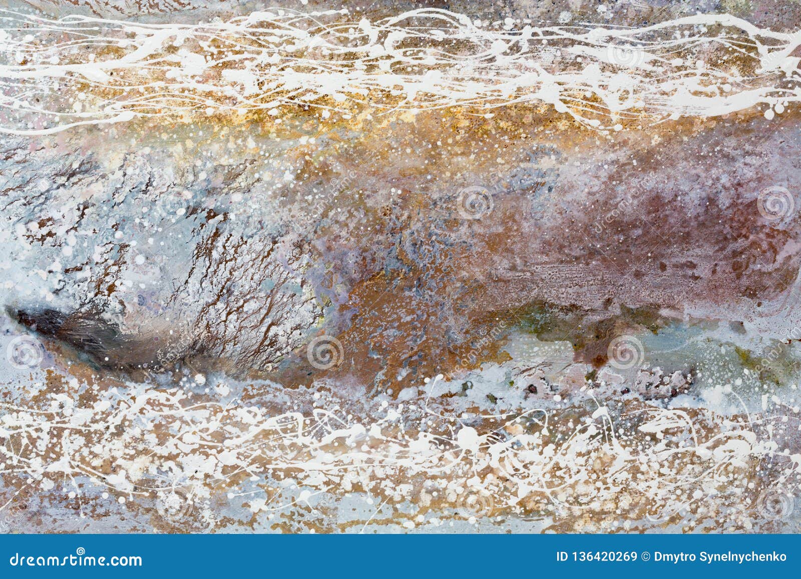 Abstract Background, Various Pigments and Dyes Create a Rich Texture ...