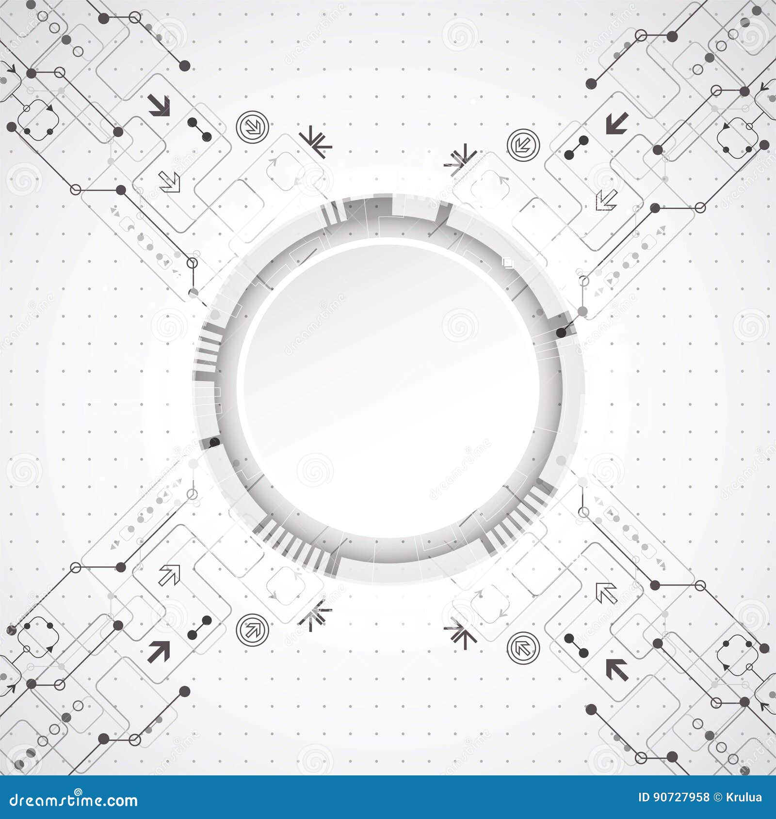 Abstract Background with Various Technological Elements. Stock Vector ...