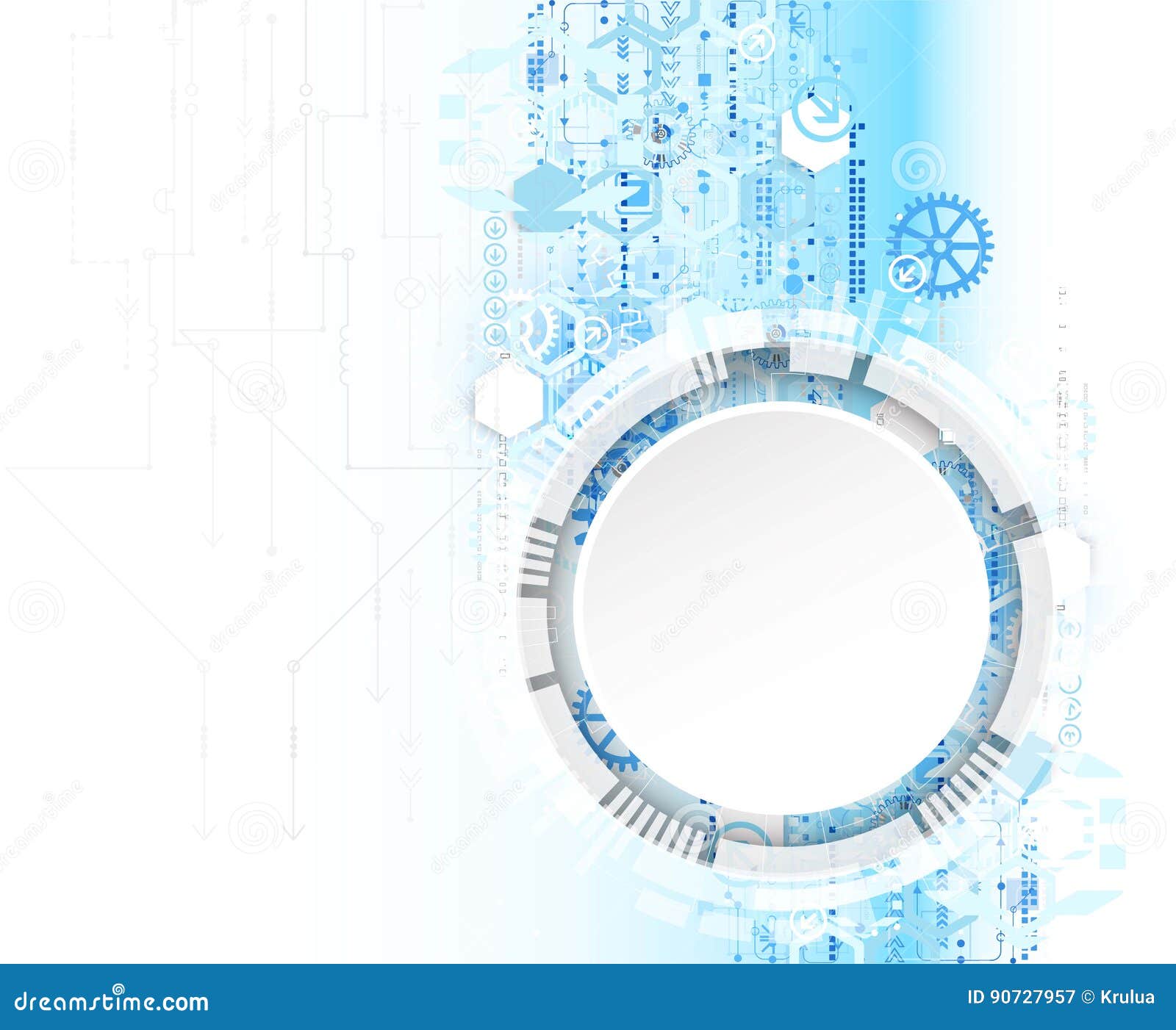 Abstract Background with Various Technological Elements. Stock ...