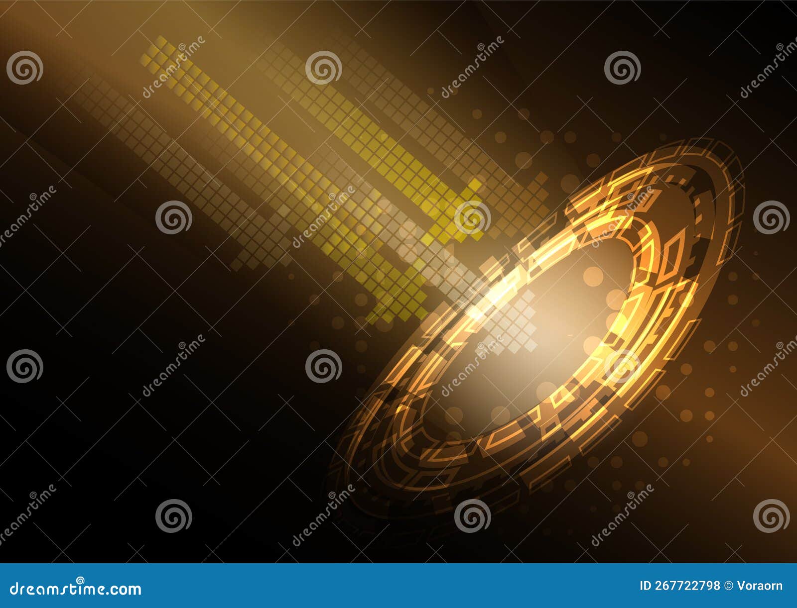 Celestial Object Move To Tech Wheel Stock Vector - Illustration of ...