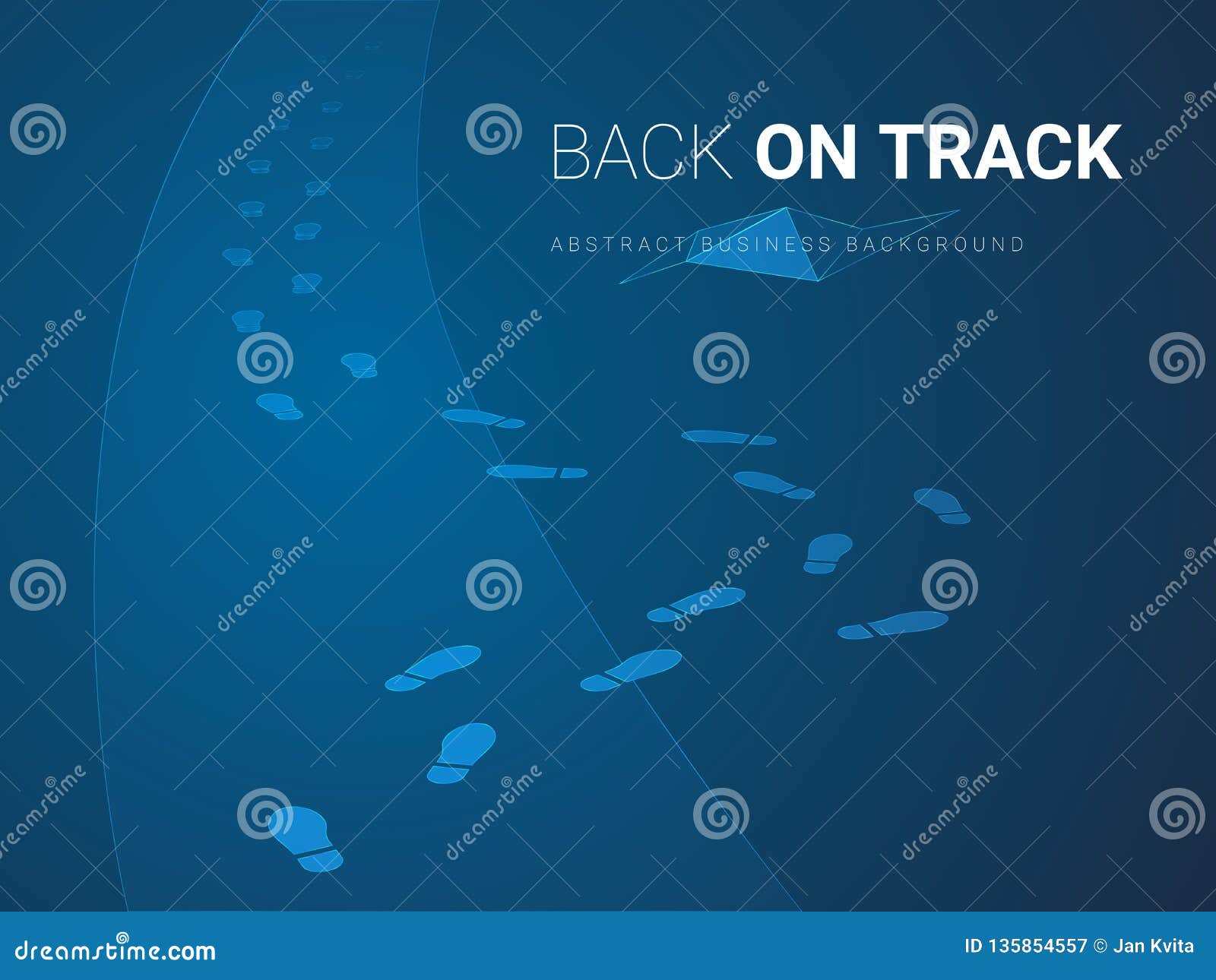 Abstract Background Vector Depicting Getting Back on Track in Shape of ...
