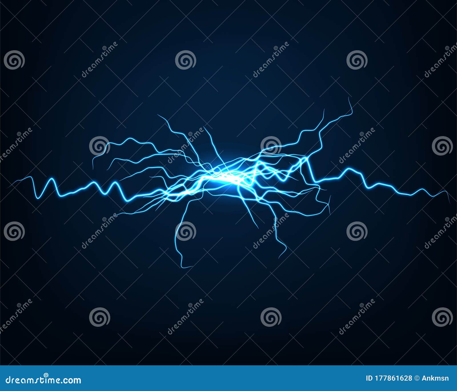 Abstract Background Vector Electric Light. Spark Flash Effect. Bright ...