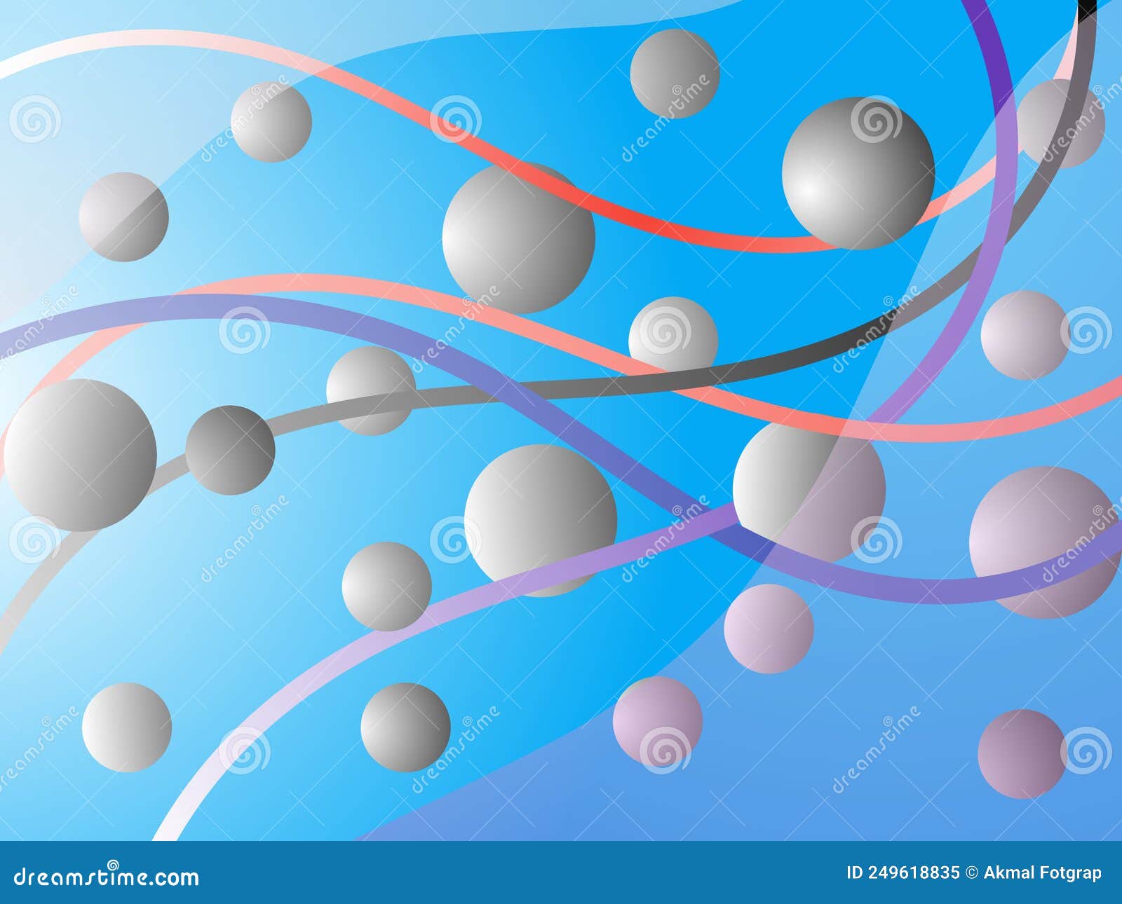 Abstract Background Graphic Vector Illustration with Bubble String and ...