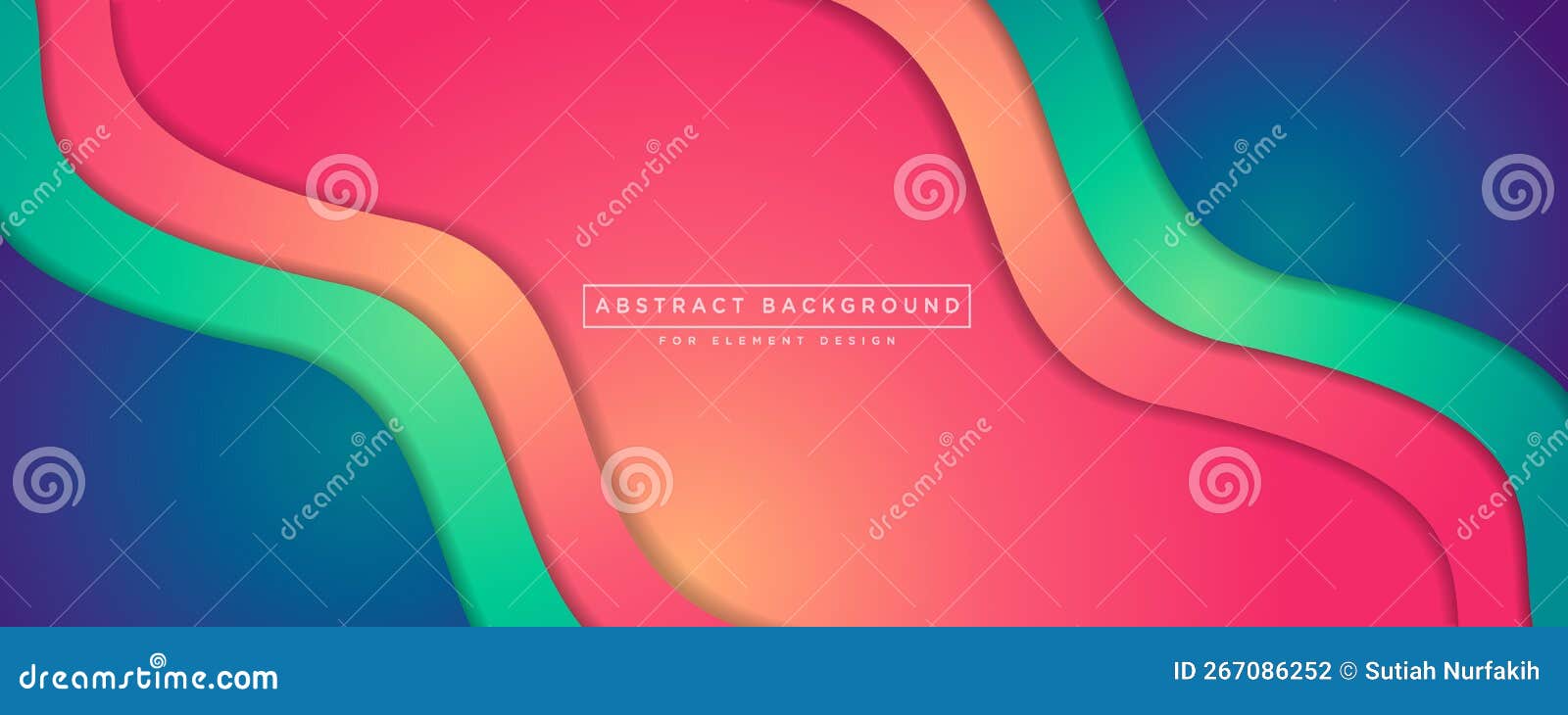 Abstract Background Vector with Layer Shape Wave Ornament Concept Stock ...