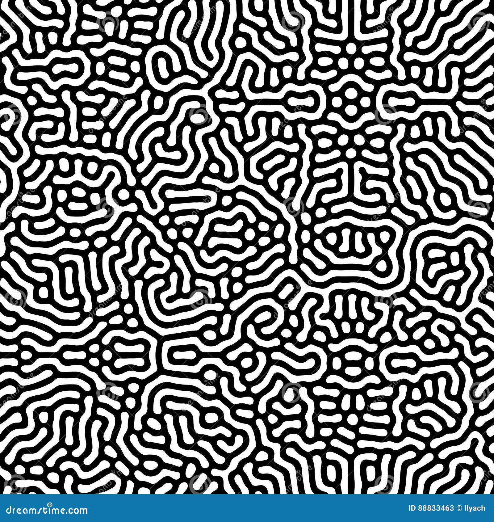 Abstract Background of Vector Organic Irregular Lines Maze Pattern ...