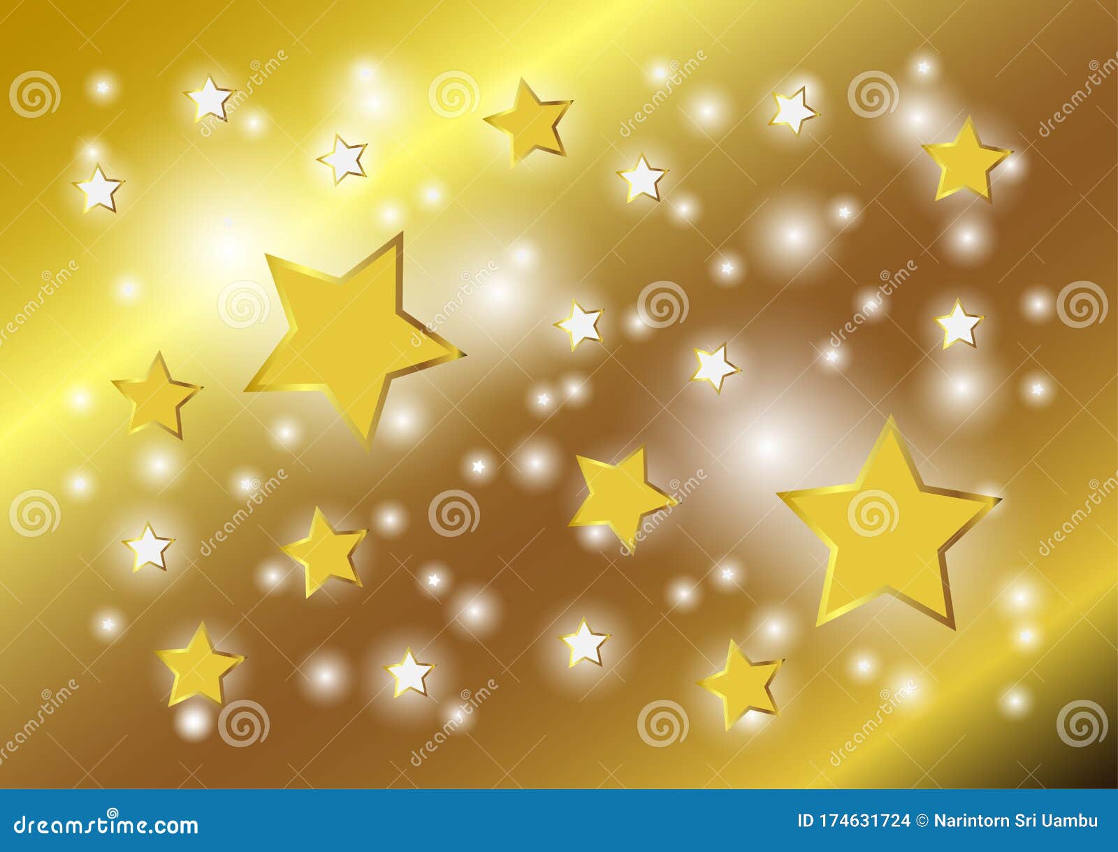 Abstract Background Vector Shining Golden Star Stock Vector ...