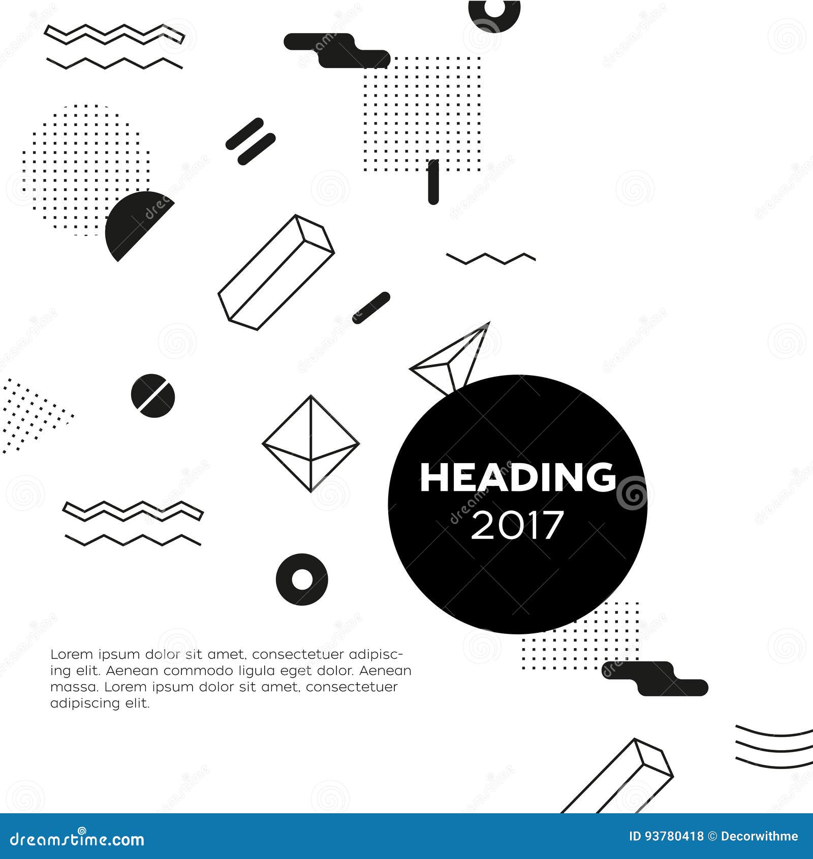 Abstract Background - Vector Template Bw Illustration Stock Vector ...