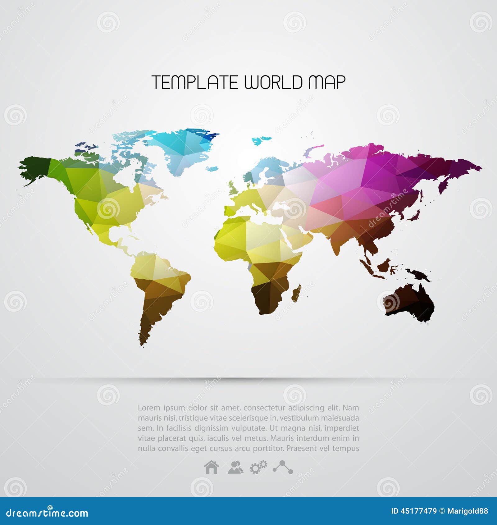 Abstract Background With Vector World Map Stock Vector - Image: 45177479