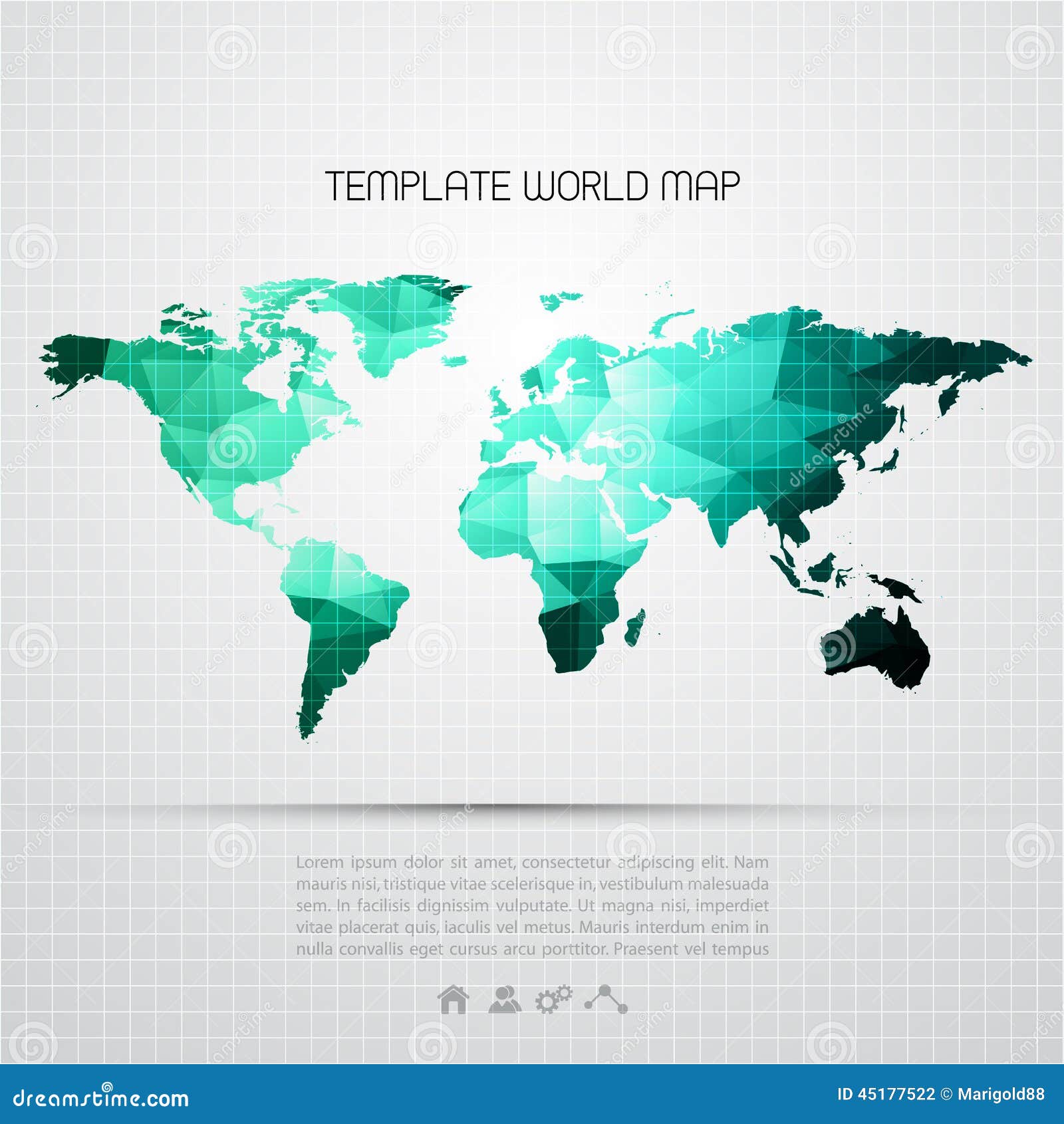 Abstract Background with Vector World Map Stock Vector - Illustration ...