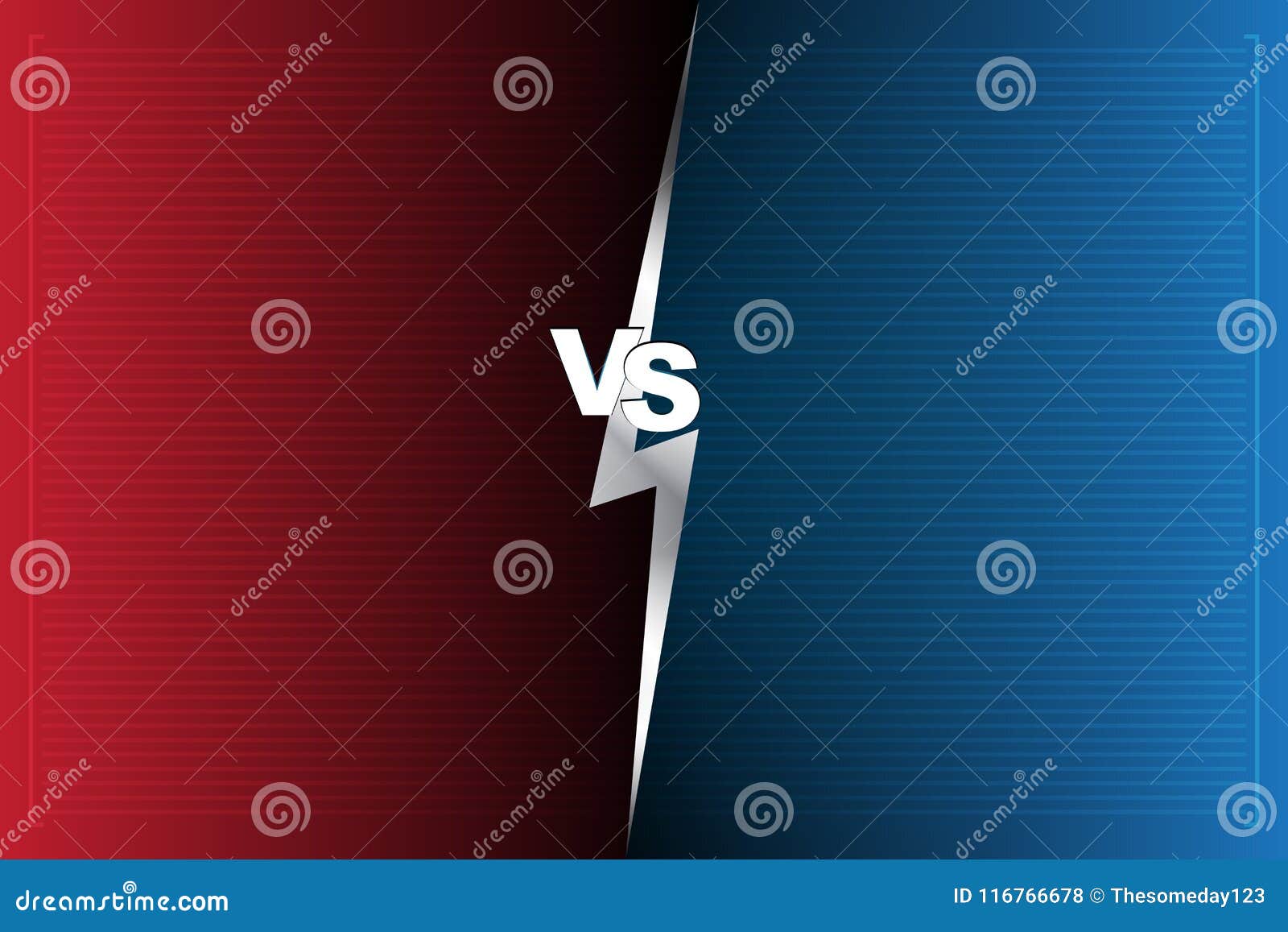Abstract Background Versus Screen Red and Blue VS Letters Stock Vector ...